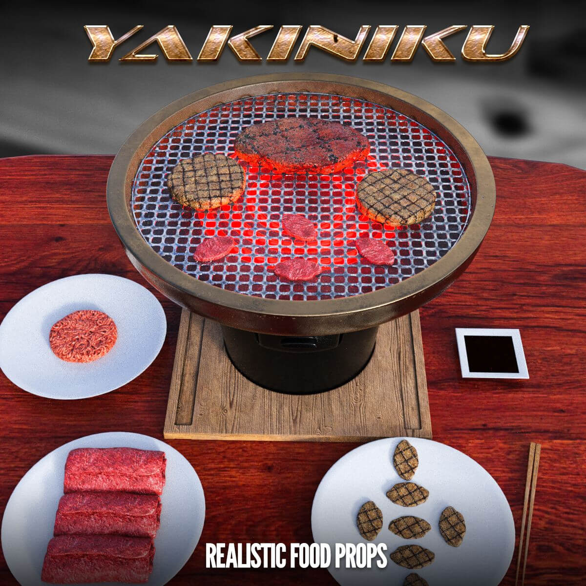 Yakiniku Set - Daz Content by Pawngame