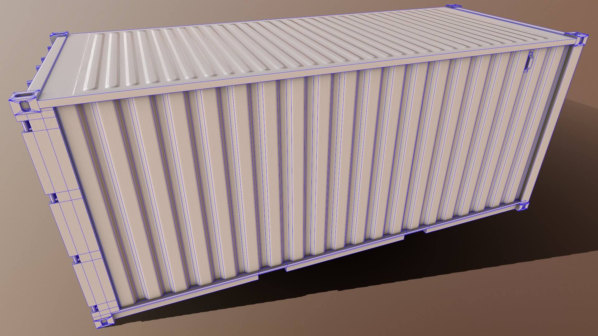 20 Ft Shipping Cargo Container Version 2 - Red 3D Model by PBR Cool