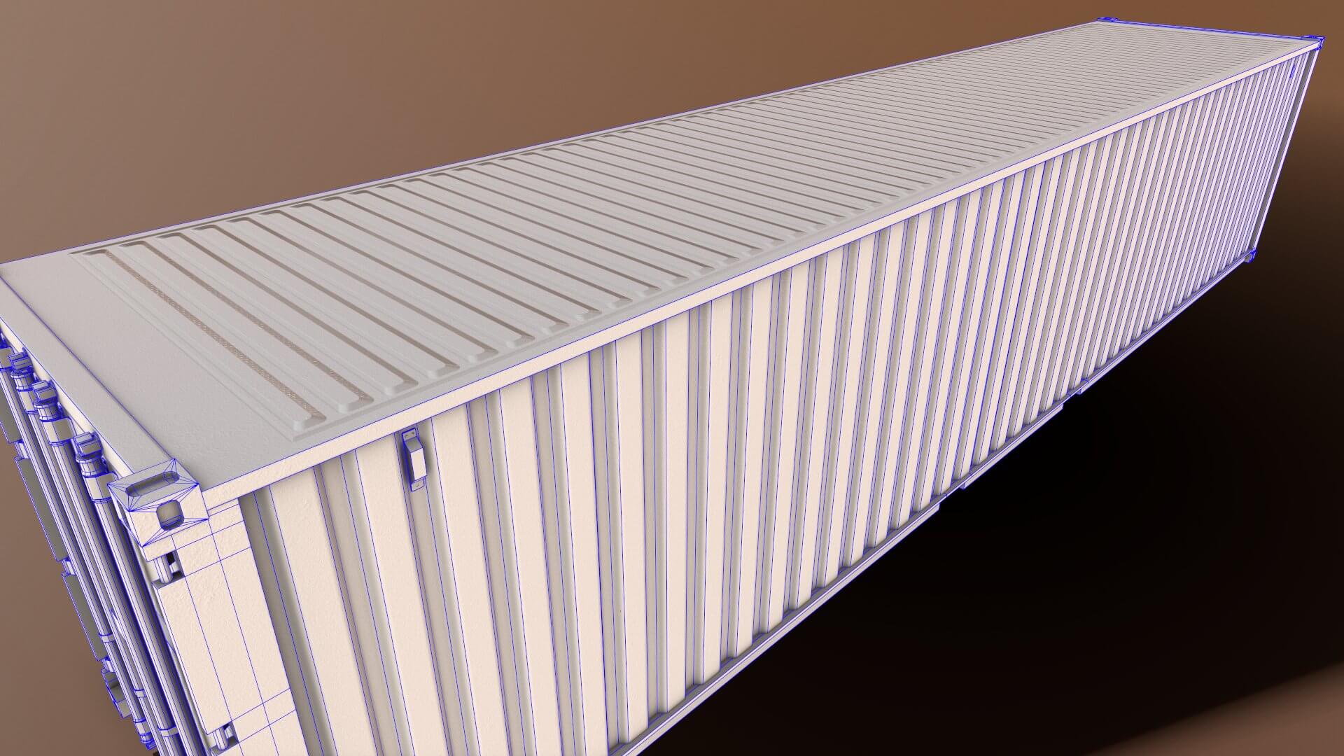 40 Ft Shipping Cargo Container - Red 3D Model by PBR Cool