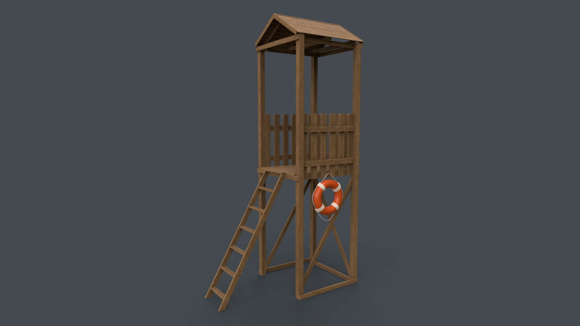 Beach Lifeguard Watch Tower - 3D Model by PBR Cool