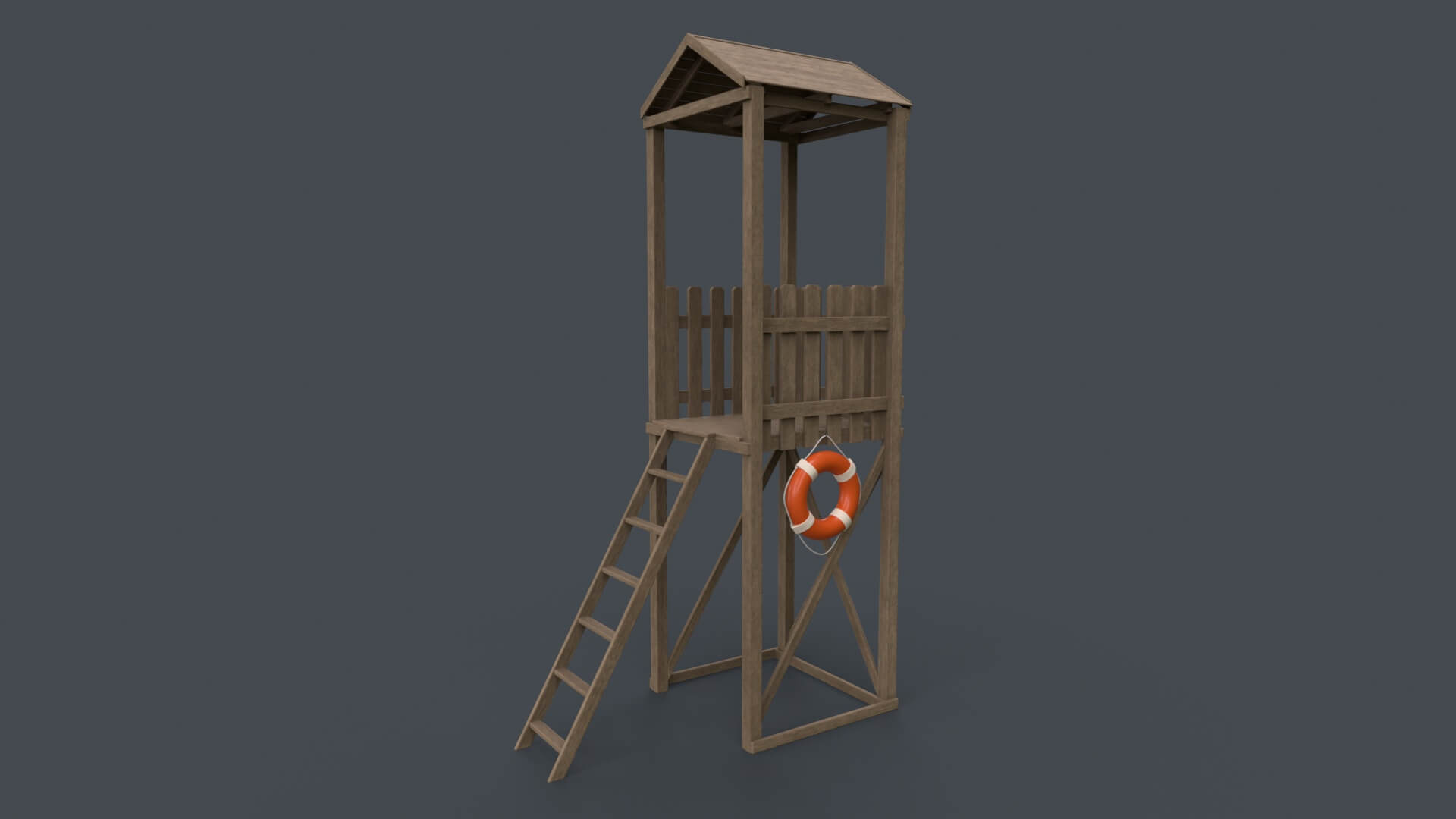 Beach Lifeguard Watch Tower - 3D Model by PBR Cool
