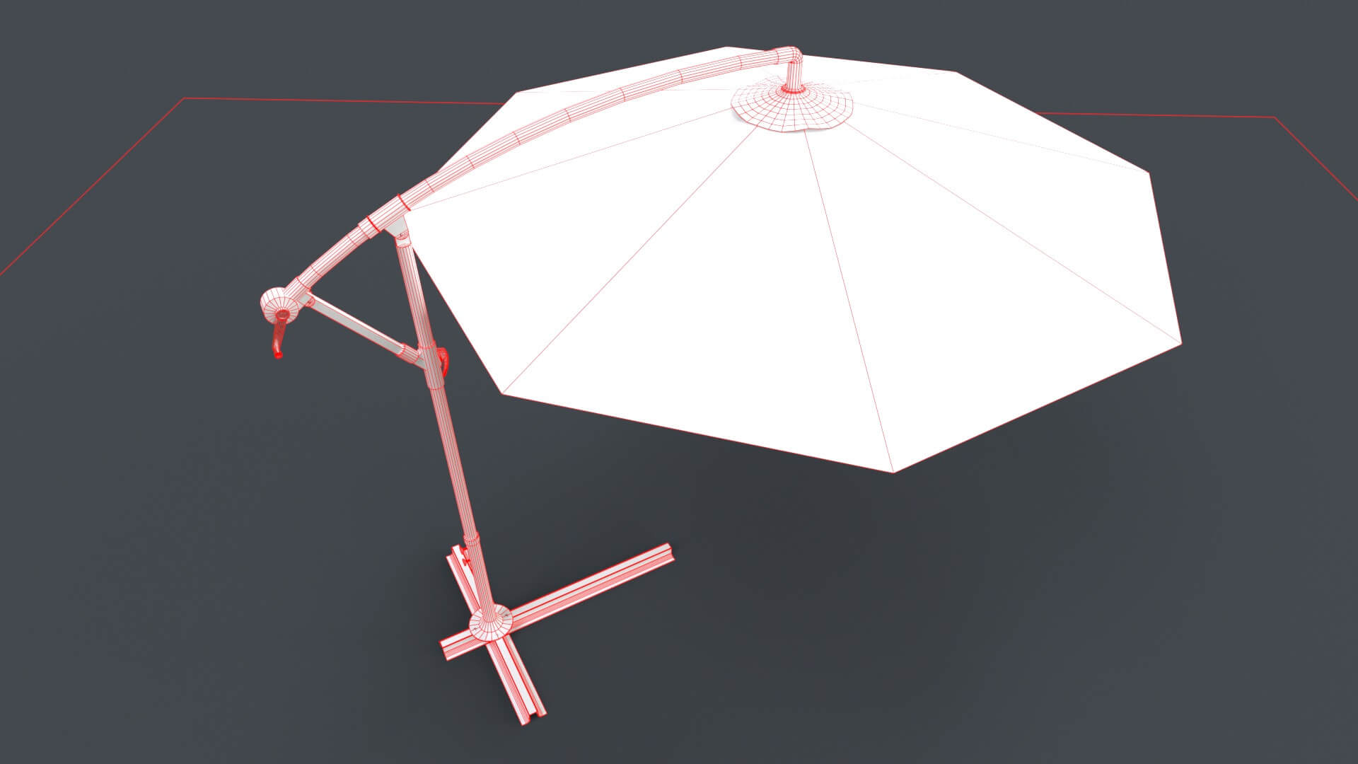 Cantilever Parasol - 3D Model by PBR Cool