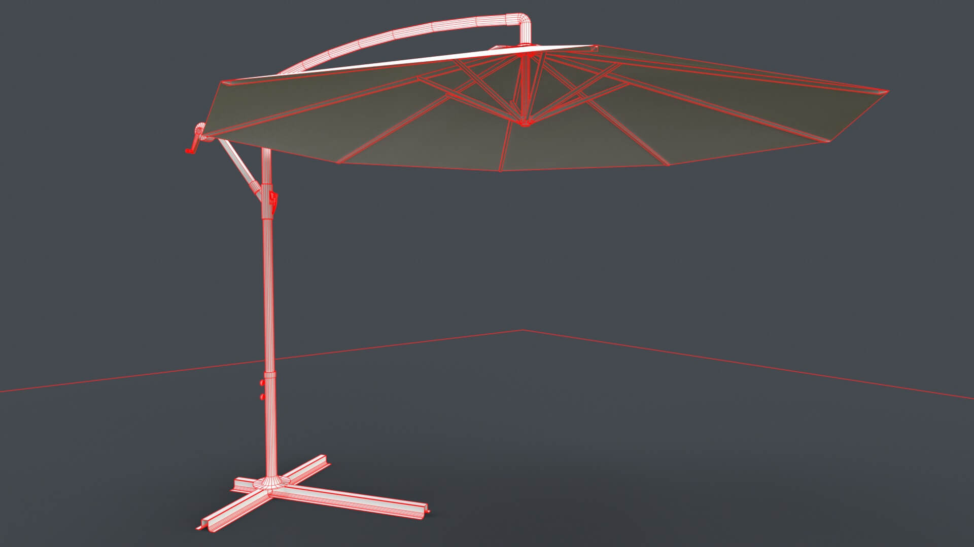 Cantilever Parasol - 3D Model by PBR Cool