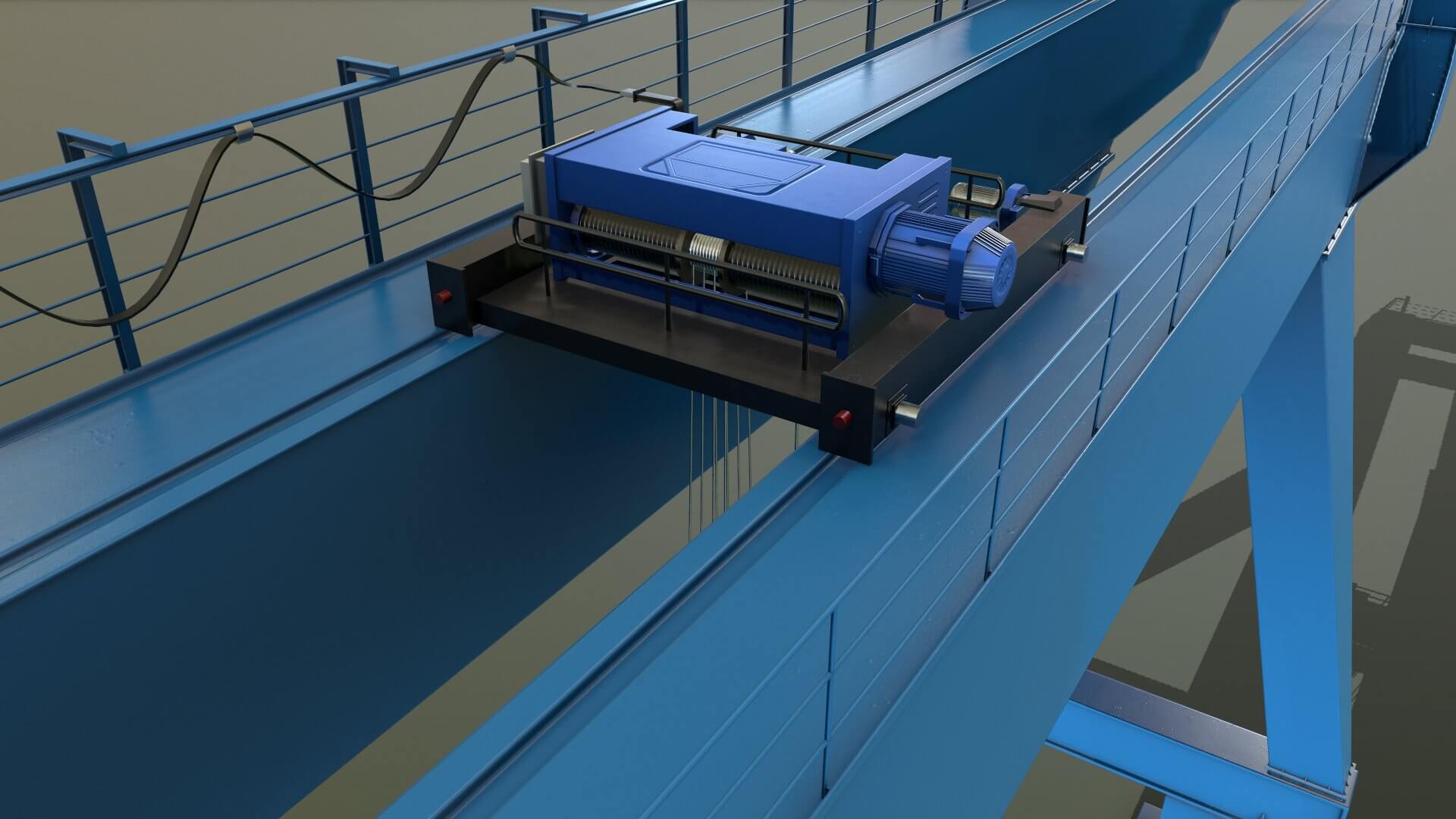 Double Girder Gantry Crane V2 - Multi Color Pack 3D Model by PBR Cool