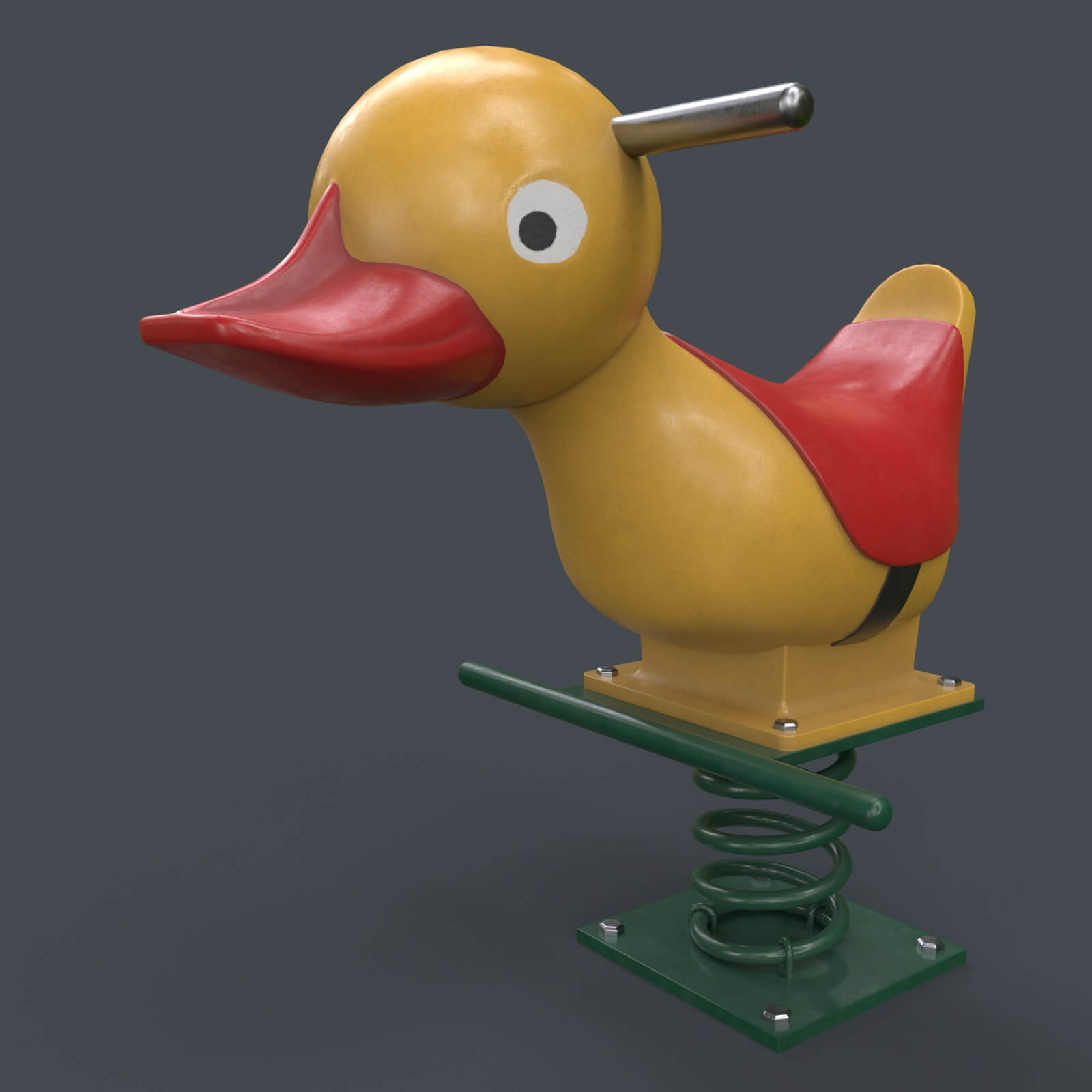 Outdoor Spring Swing Playground Toy A 3D Render by PBR Cool