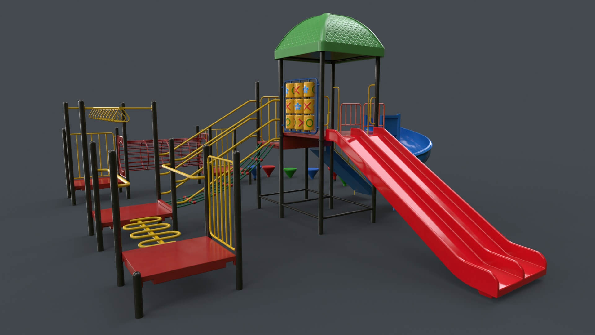Playground Outdoor Jungle Gym 18 3D Render by PBR Cool