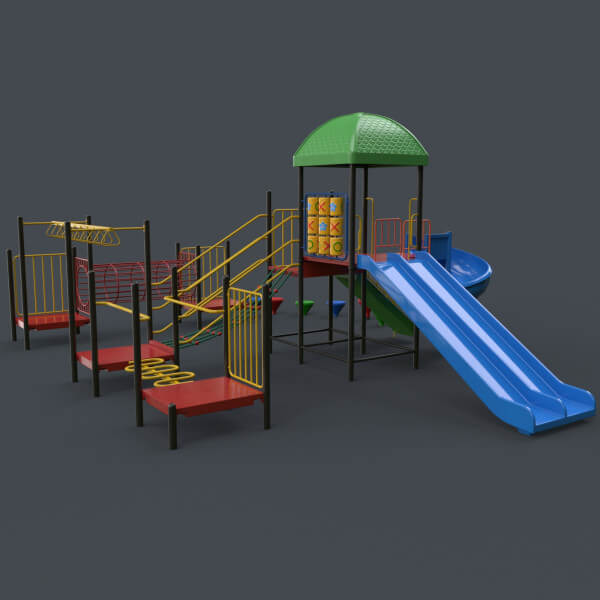 Playground Outdoor Jungle Gym 20 3D Render by PBR Cool