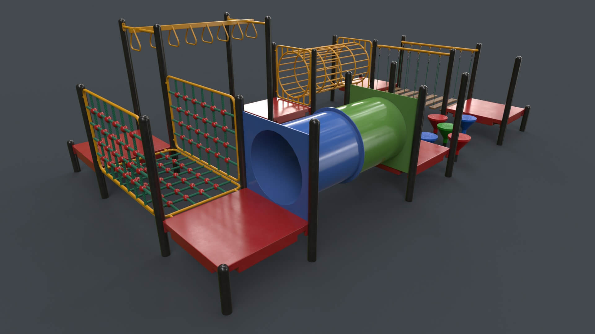 Playground Outdoor Jungle Gym 20 3D Render by PBR Cool