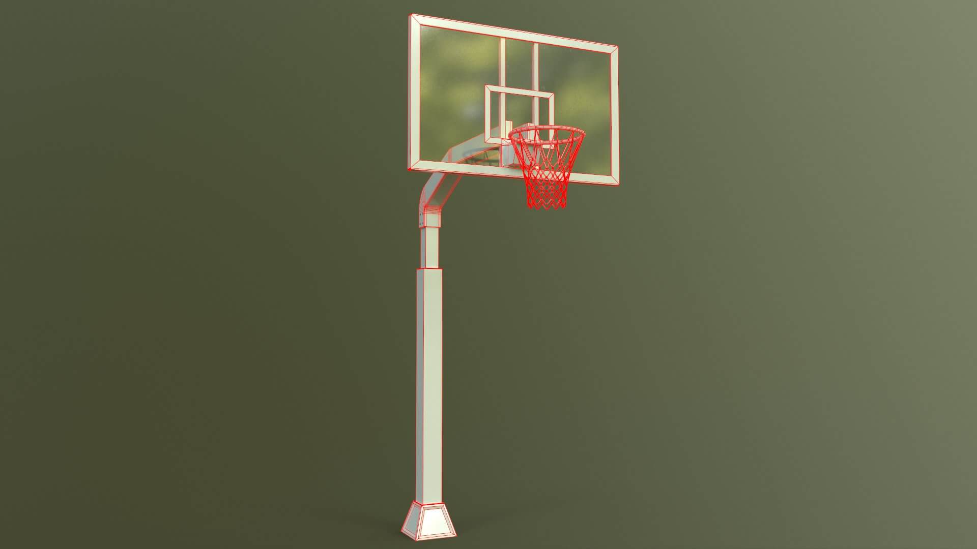 Modern Basketball Stand Hoop - 3D Model by PBR Cool