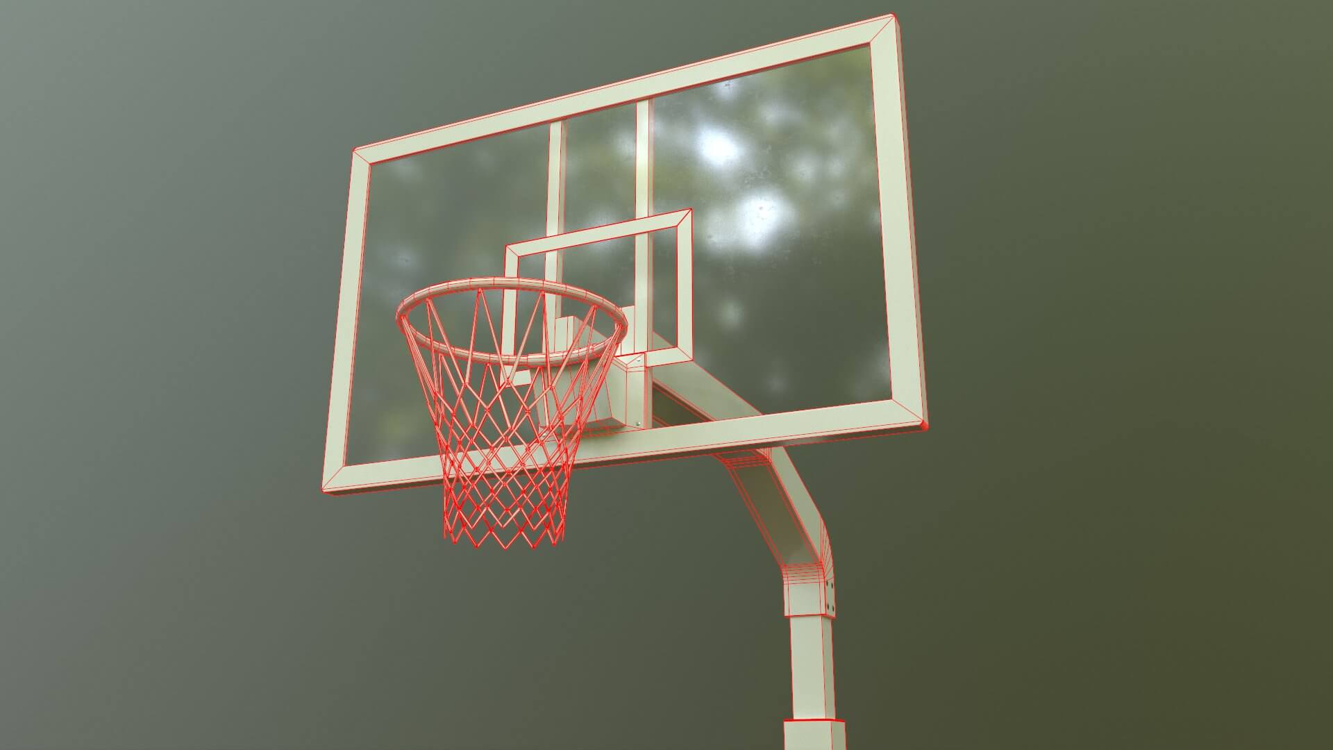 Modern Basketball Stand Hoop - 3D Model by PBR Cool