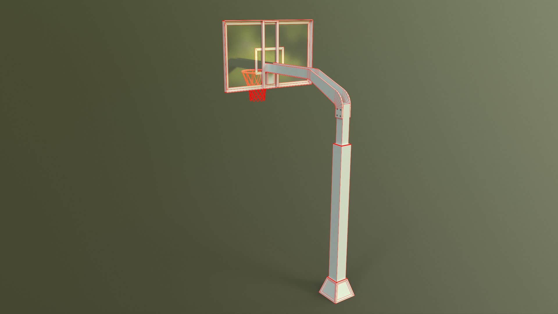 Modern Basketball Stand Hoop - 3D Model by PBR Cool