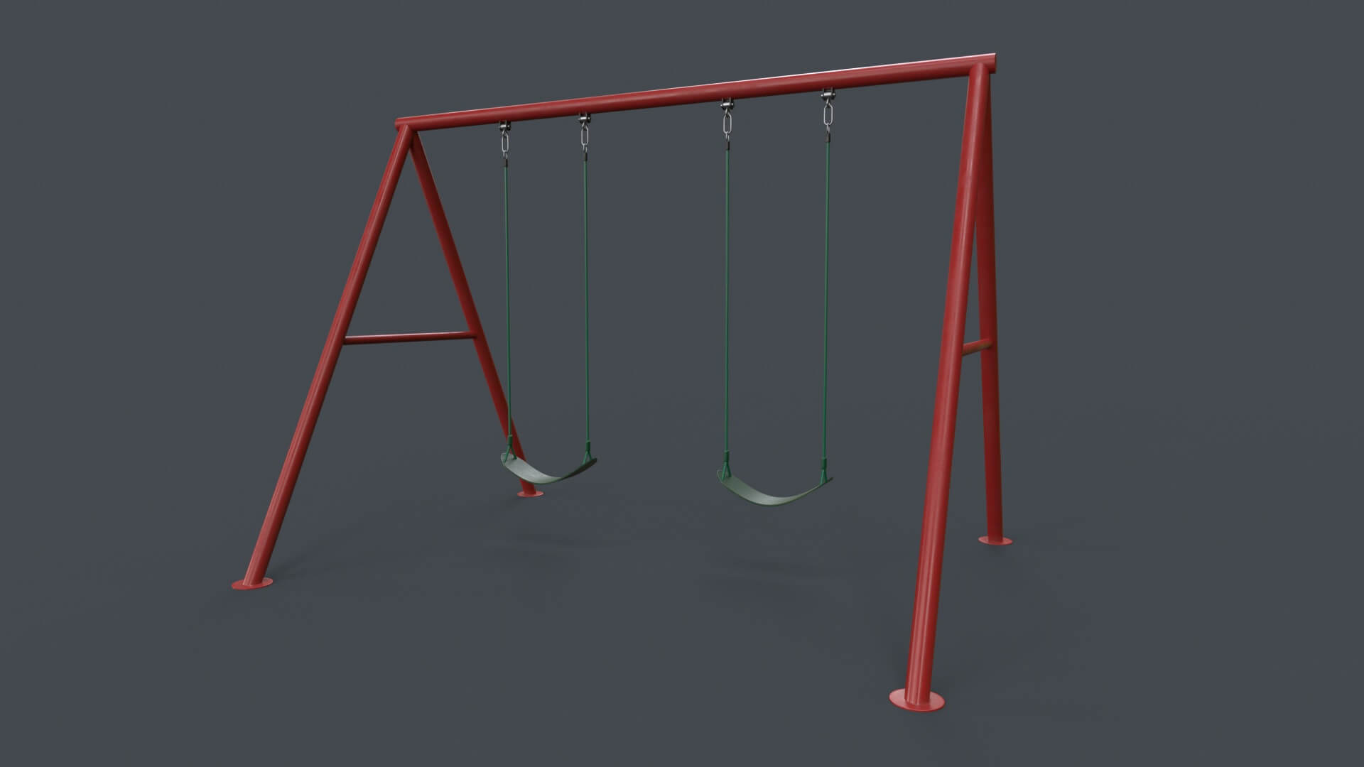 Modular Outdoor Playground Swing Sets A - 3D Model by PBR Cool