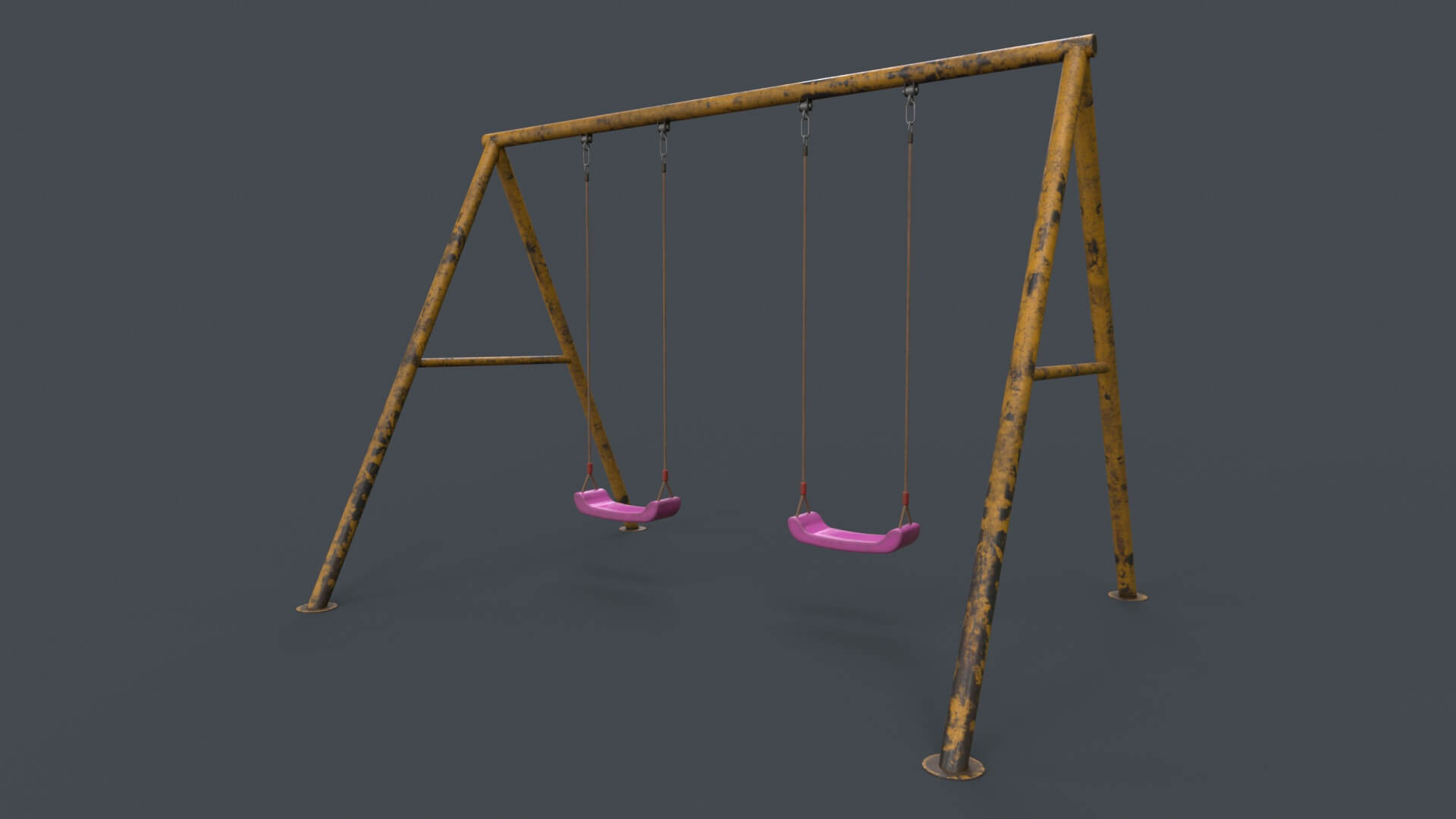 Modular Outdoor Playground Swing Sets A - 3D Model by PBR Cool