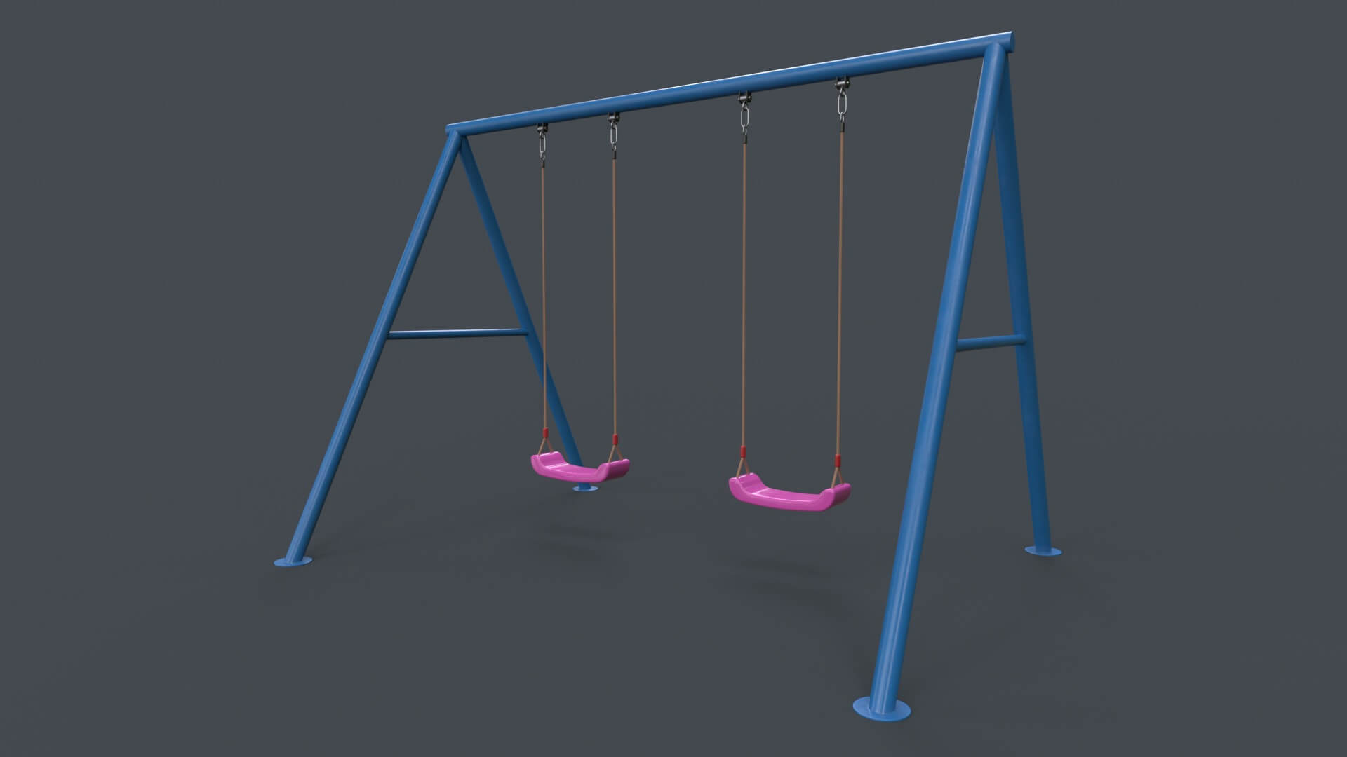 Modular Outdoor Playground Swing Sets A - 3D Model by PBR Cool
