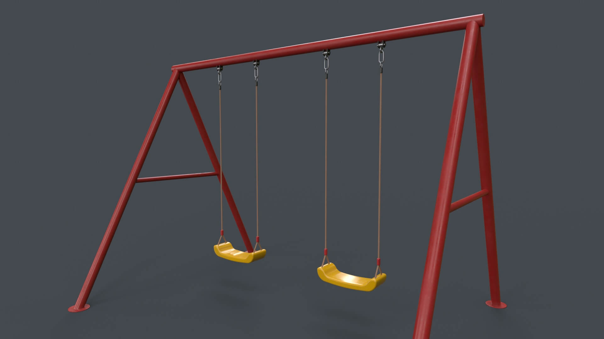 Modular Outdoor Playground Swing Sets A - 3D Model by PBR Cool