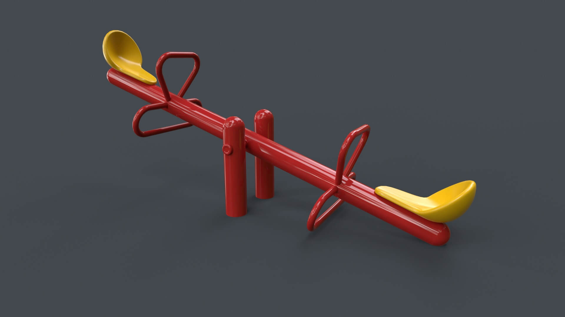 Modular Outdoor See Saw Playground A - 3D Model by PBR Cool