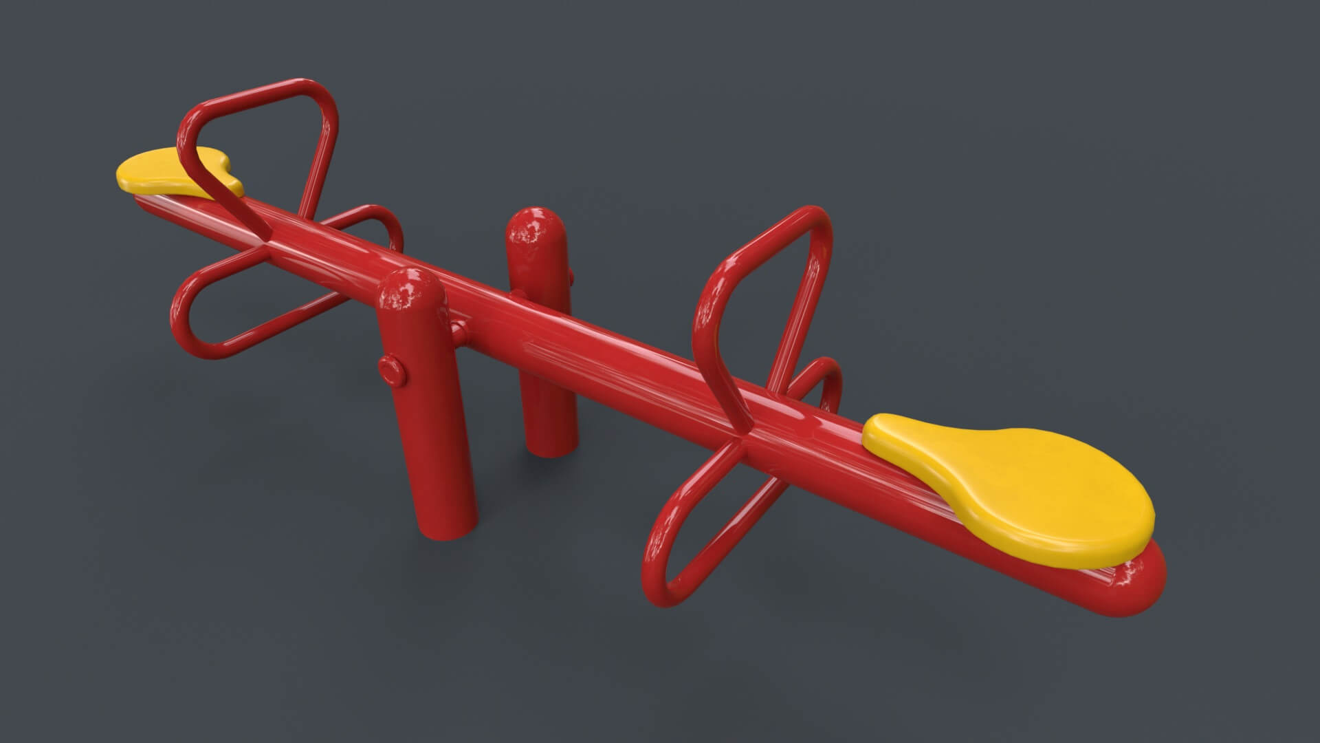 Modular Outdoor See Saw Playground A - 3D Model by PBR Cool