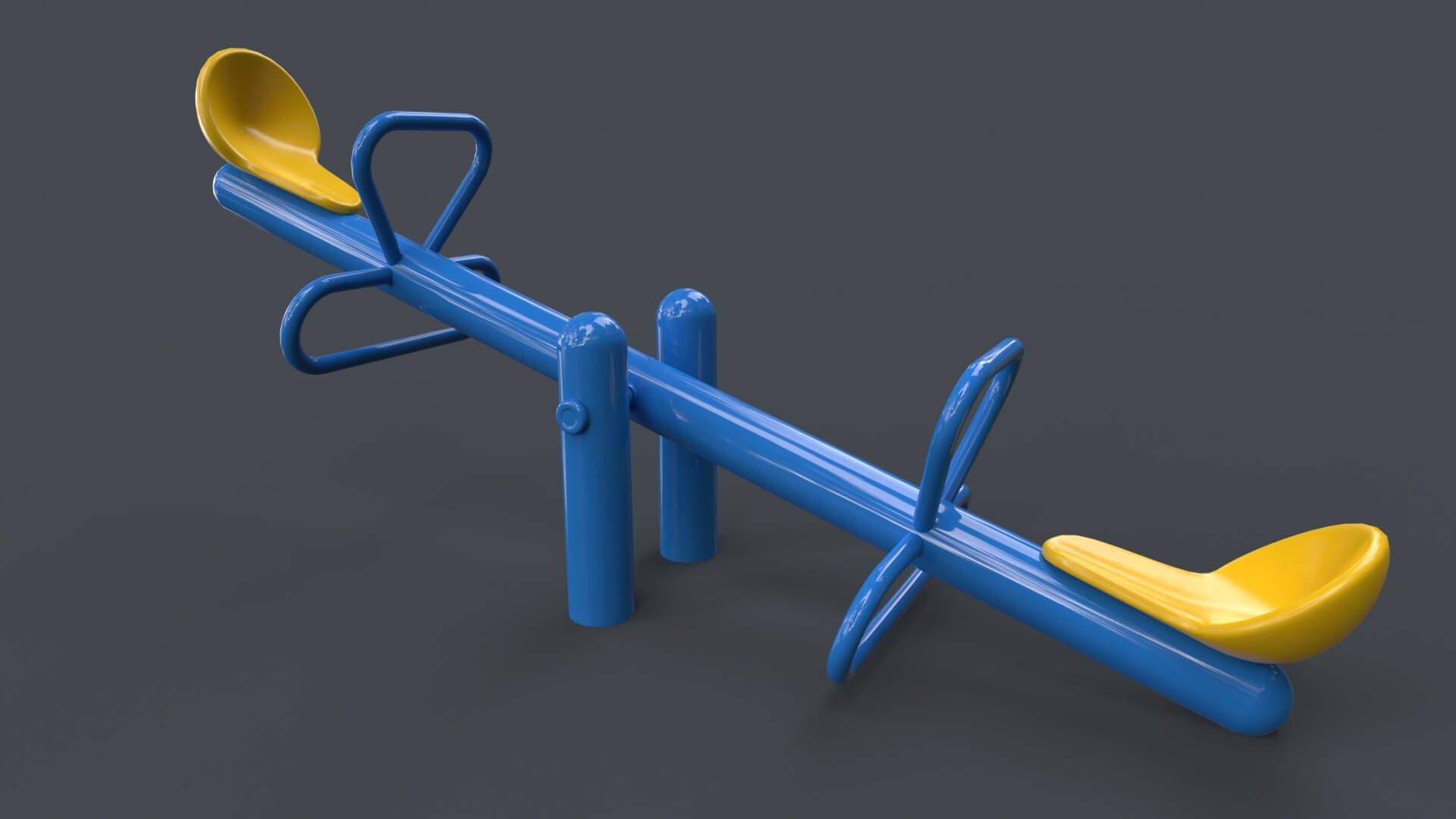 Modular Outdoor See Saw Playground A - 3D Model by PBR Cool