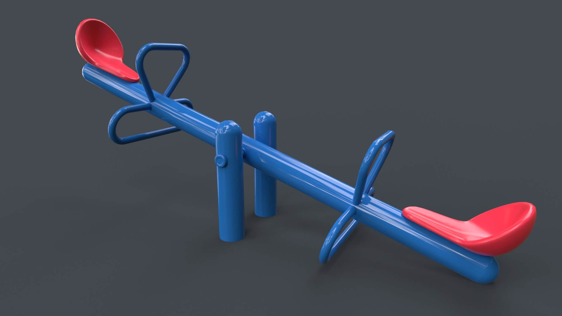 Modular Outdoor See Saw Playground A - 3D Model by PBR Cool