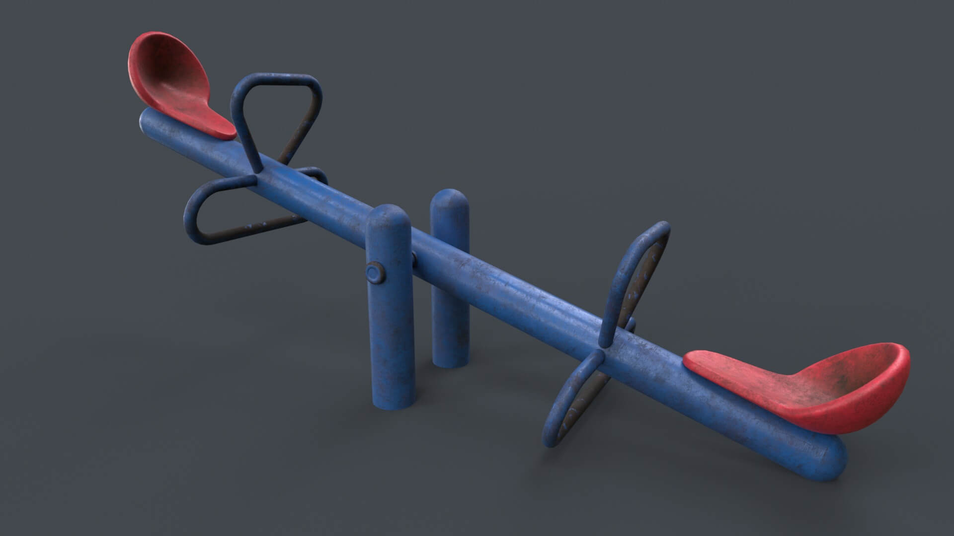 Modular Outdoor See Saw Playground A - 3D Model by PBR Cool