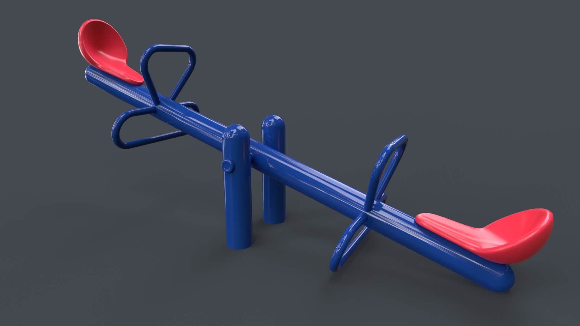 Modular Outdoor See Saw Playground A - 3D Model by PBR Cool