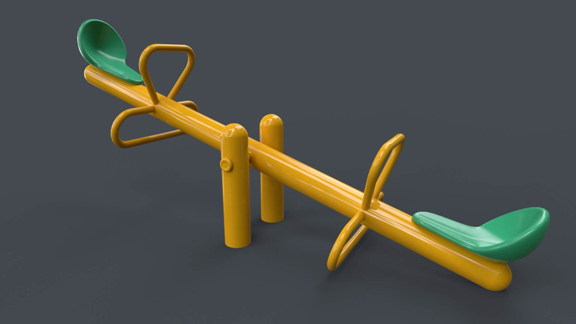 Modular Outdoor See Saw Playground A - 3D Model by PBR Cool