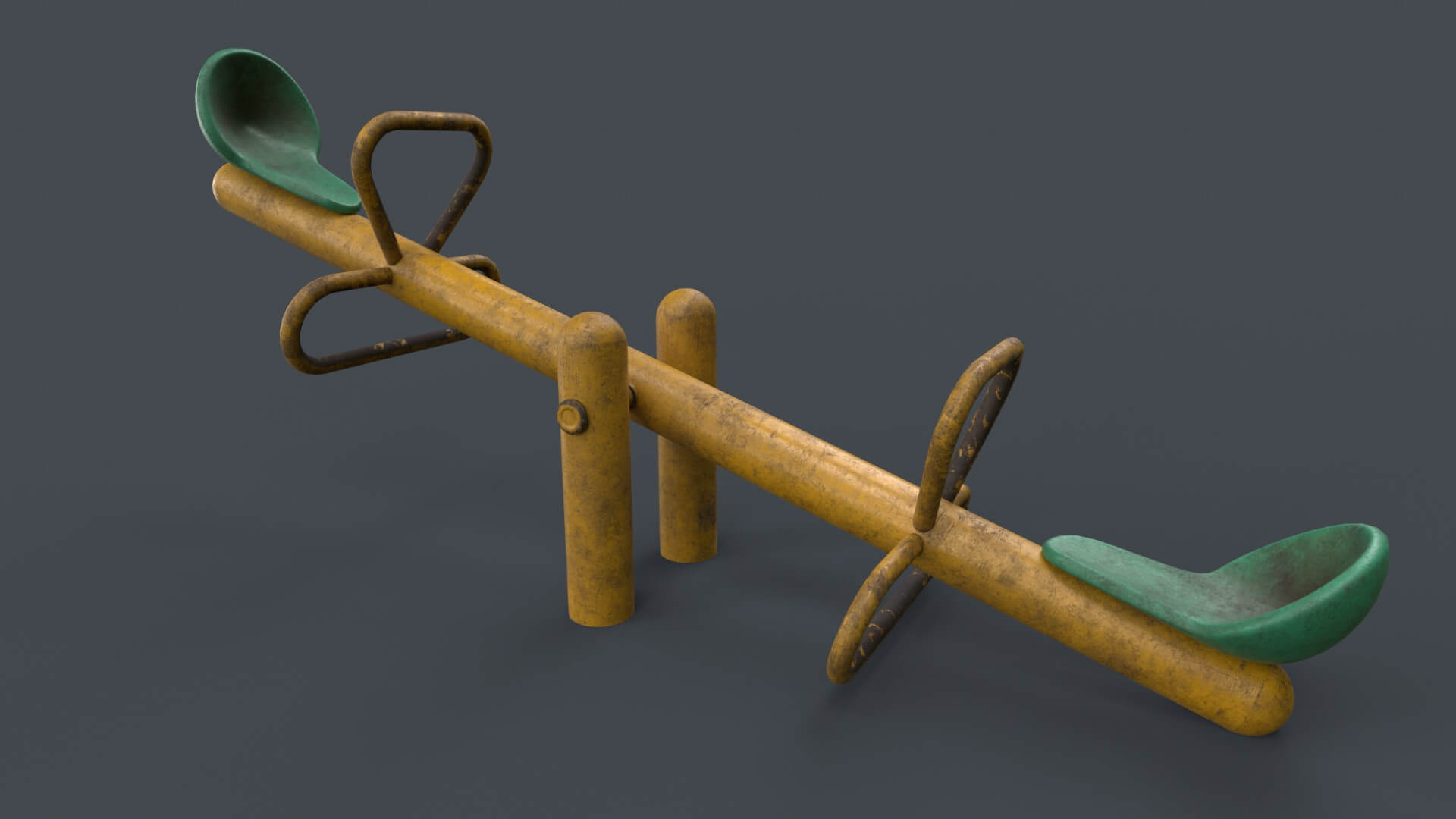 Modular Outdoor See Saw Playground A - 3D Model by PBR Cool