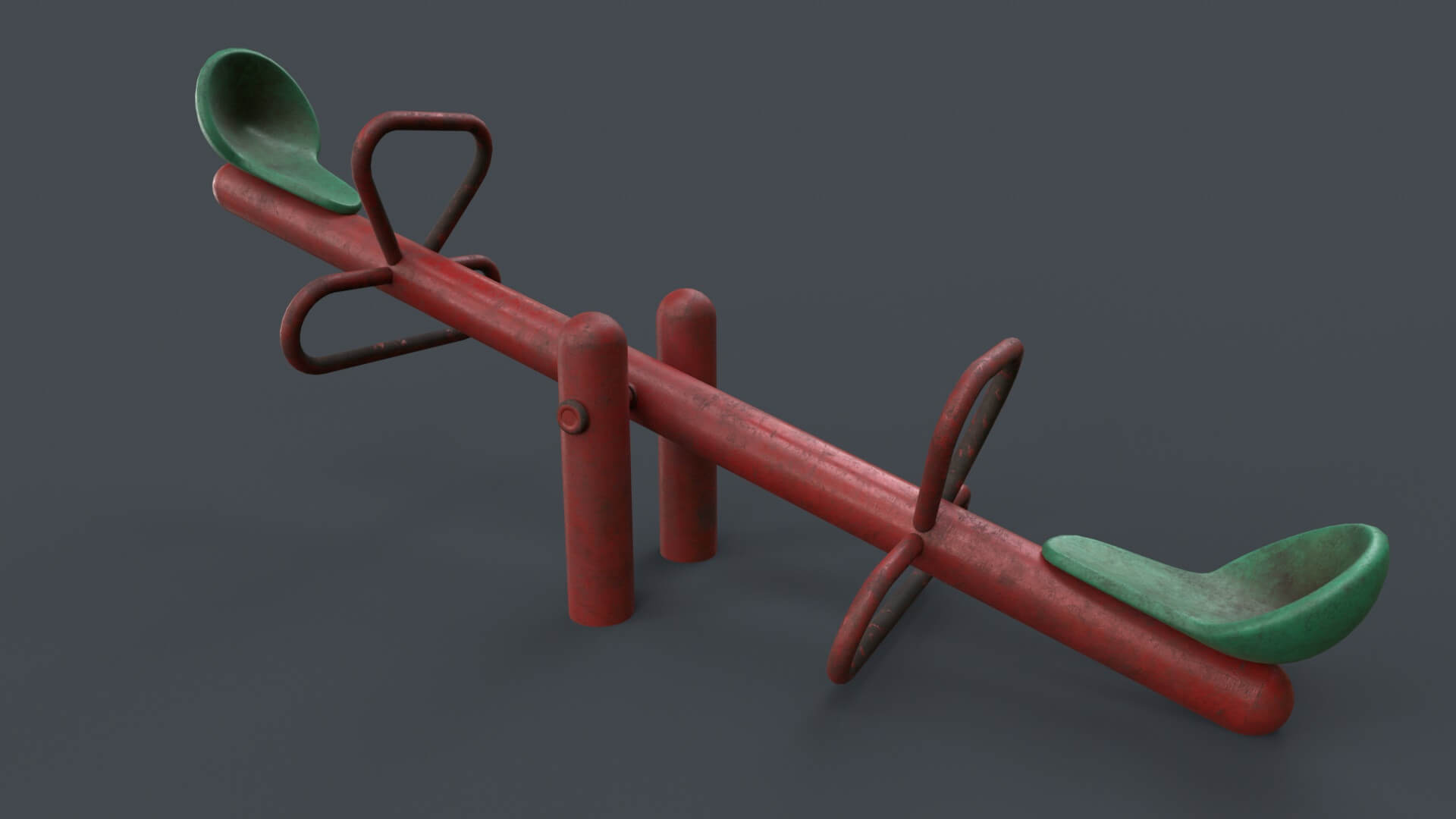 Modular Outdoor See Saw Playground A - 3D Model by PBR Cool