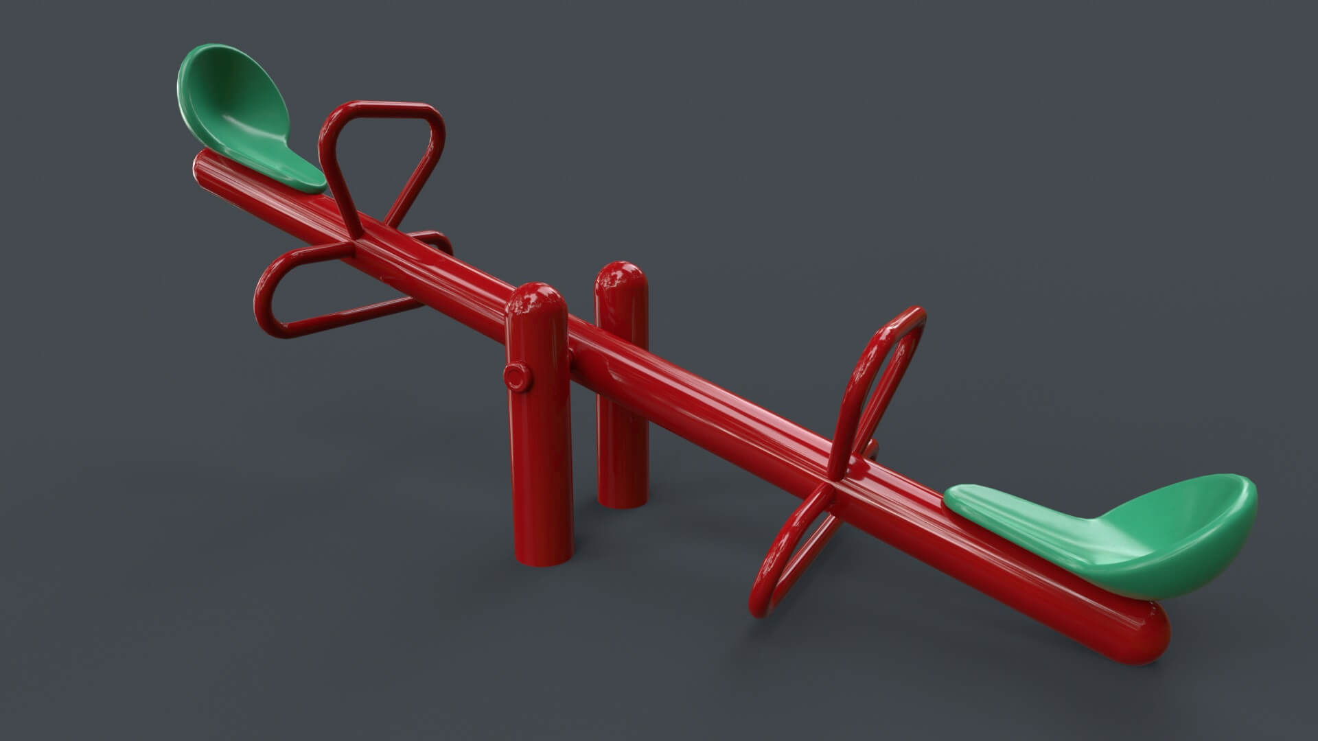 Modular Outdoor See Saw Playground A - 3D Model by PBR Cool