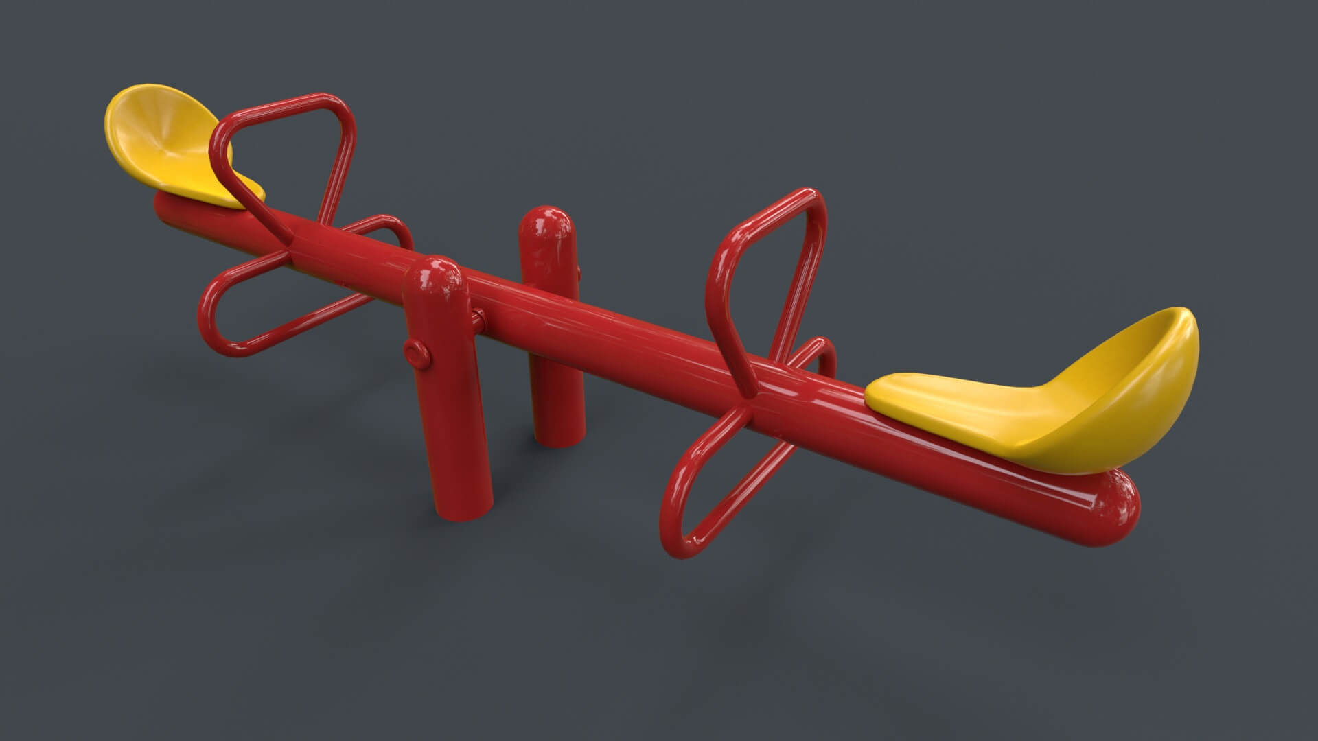 Modular Outdoor See Saw Playground A - 3D Model by PBR Cool