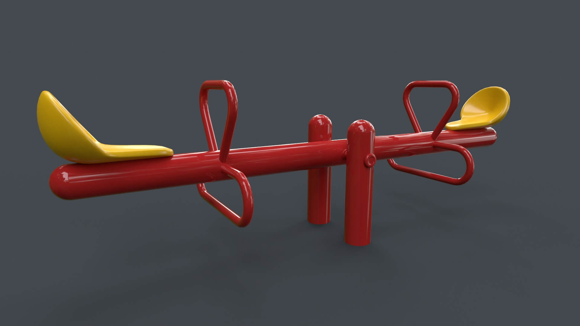 Modular Outdoor See Saw Playground A - 3D Model by PBR Cool