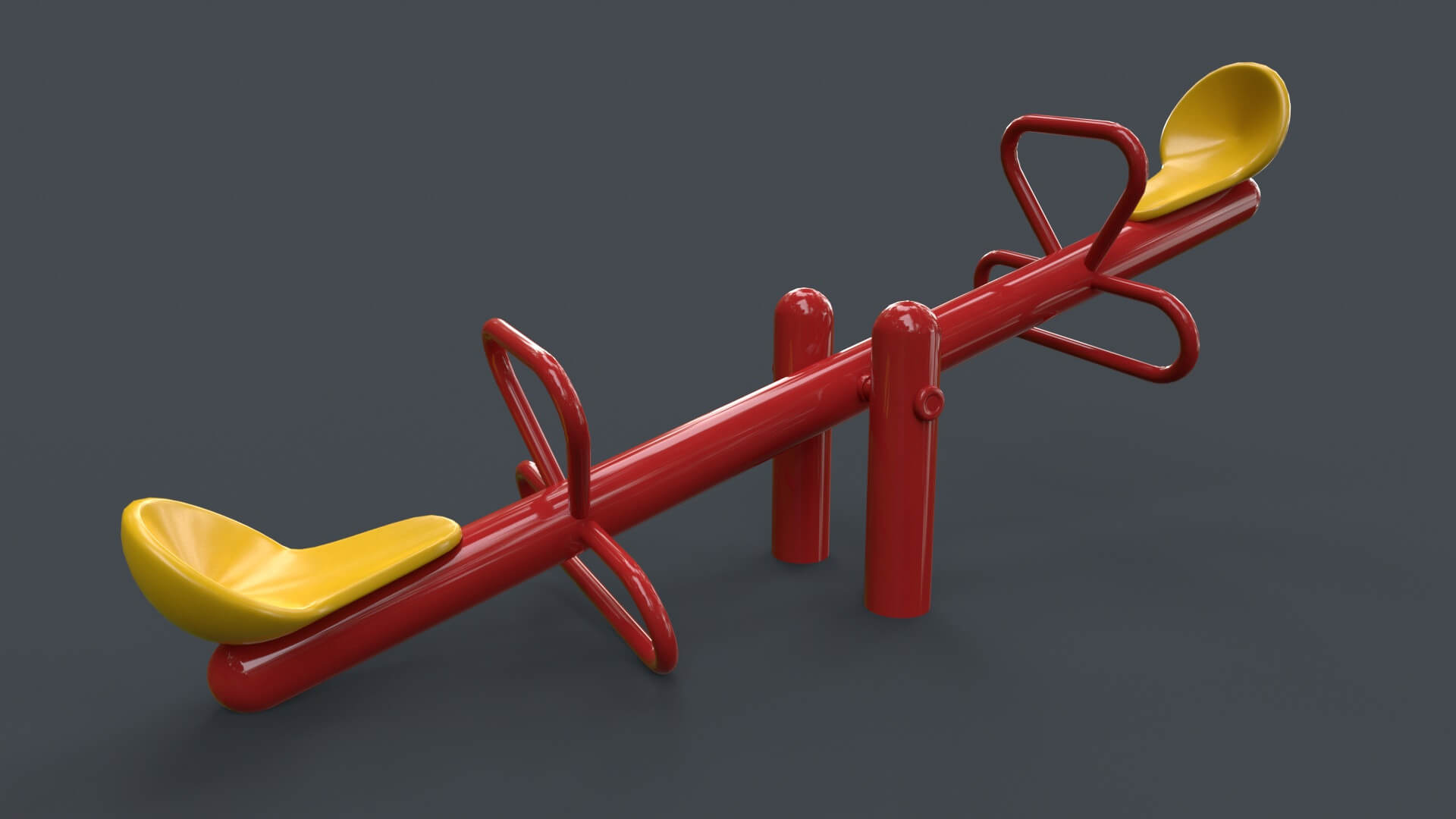 Modular Outdoor See Saw Playground A - 3D Model by PBR Cool