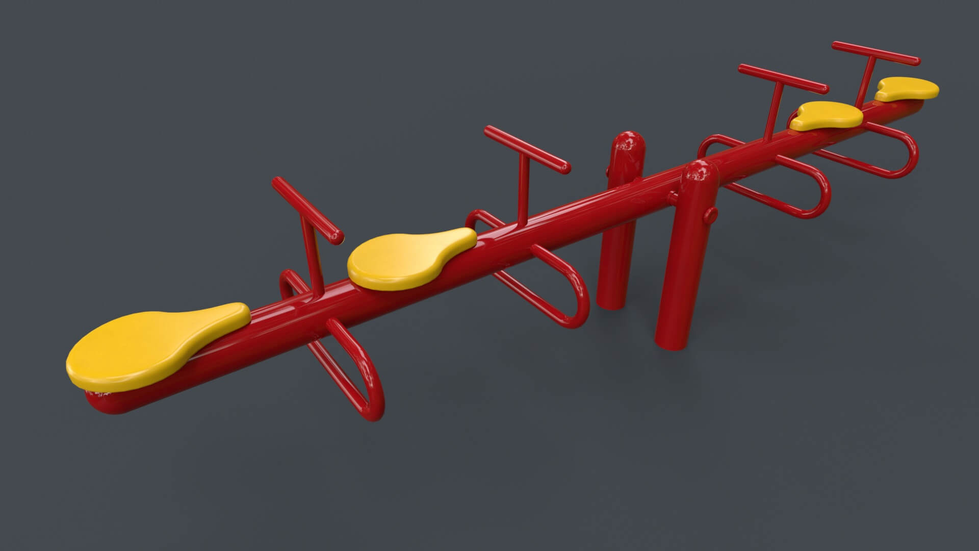 Modular Outdoor See Saw Playground B - 3D Model by PBR Cool