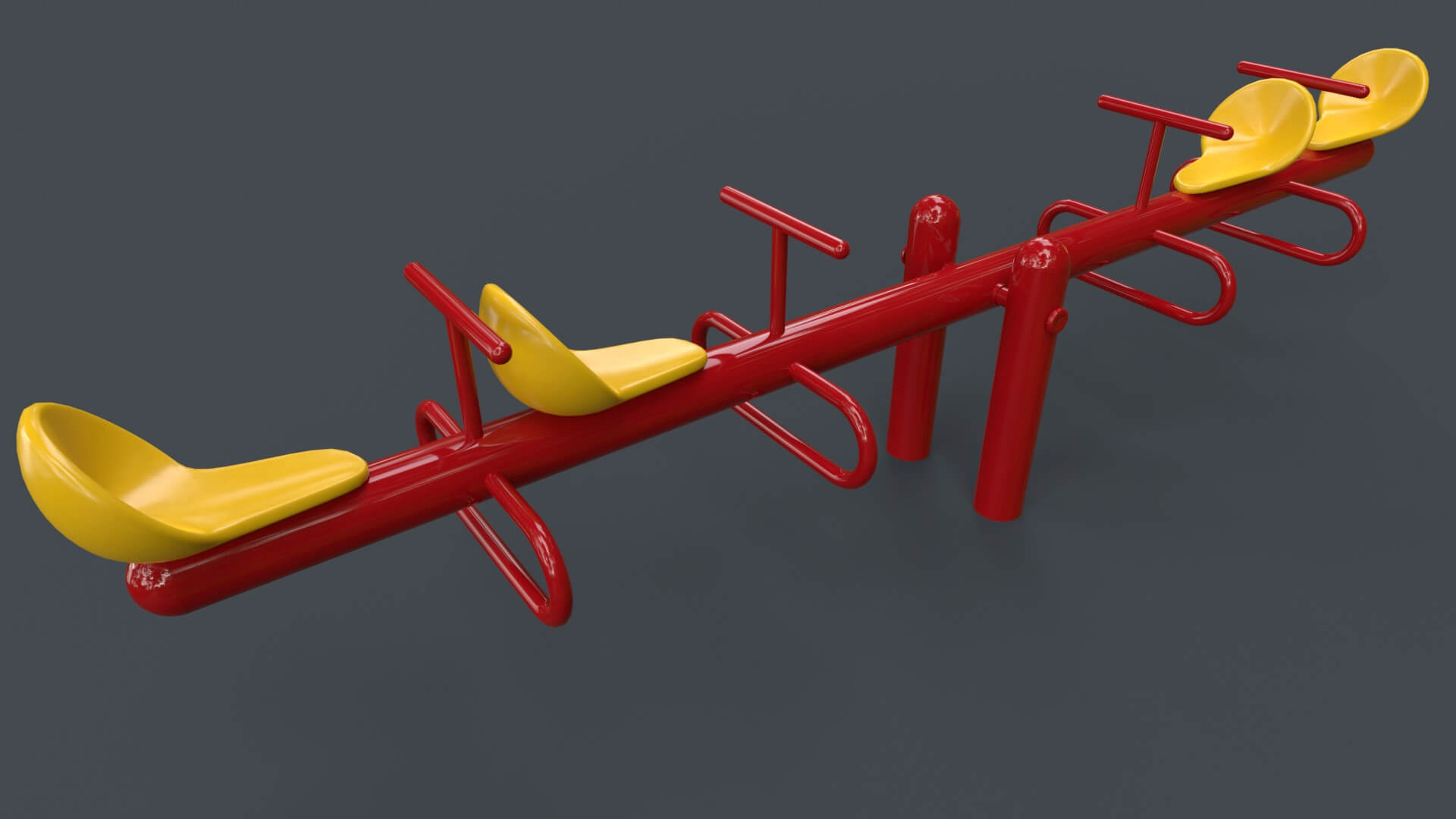 Modular Outdoor See Saw Playground B - 3D Model by PBR Cool