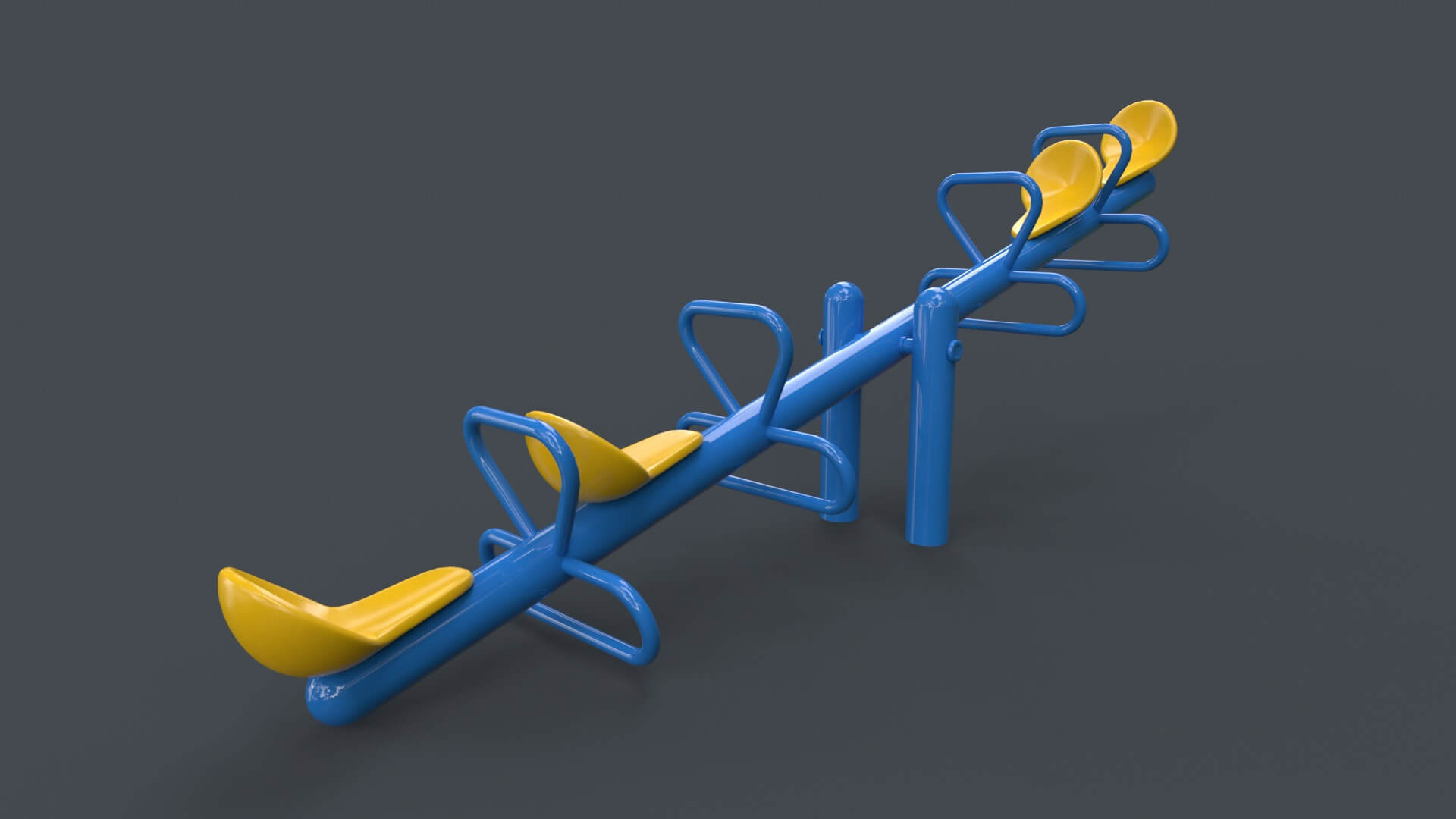 Modular Outdoor See Saw Playground B - 3D Model by PBR Cool