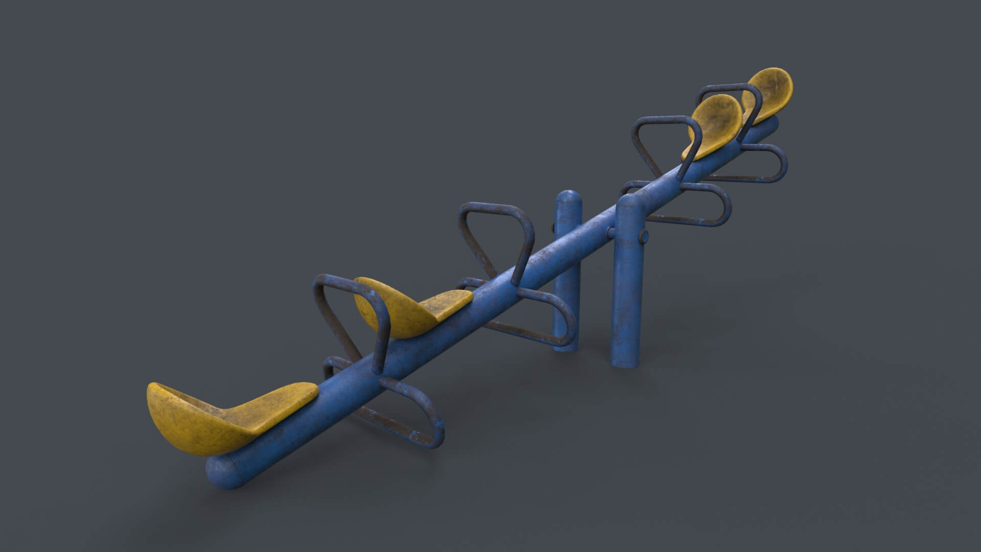 Modular Outdoor See Saw Playground B - 3D Model by PBR Cool