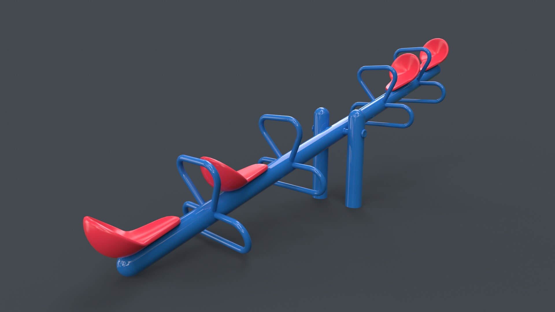 Modular Outdoor See Saw Playground B - 3D Model by PBR Cool
