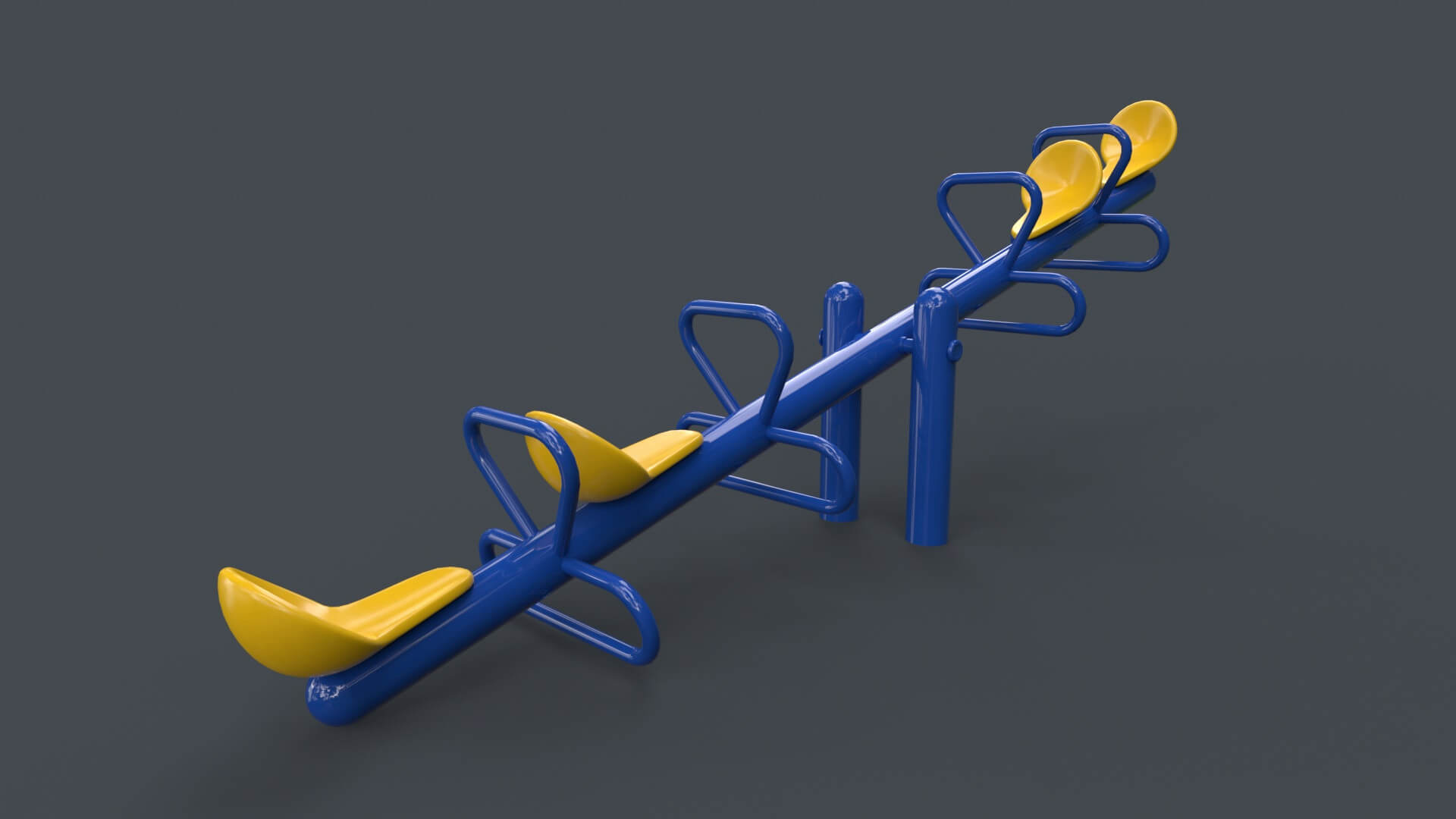 Modular Outdoor See Saw Playground B - 3D Model by PBR Cool