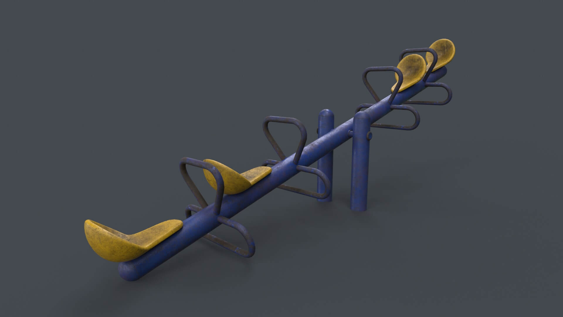 Modular Outdoor See Saw Playground B - 3D Model by PBR Cool