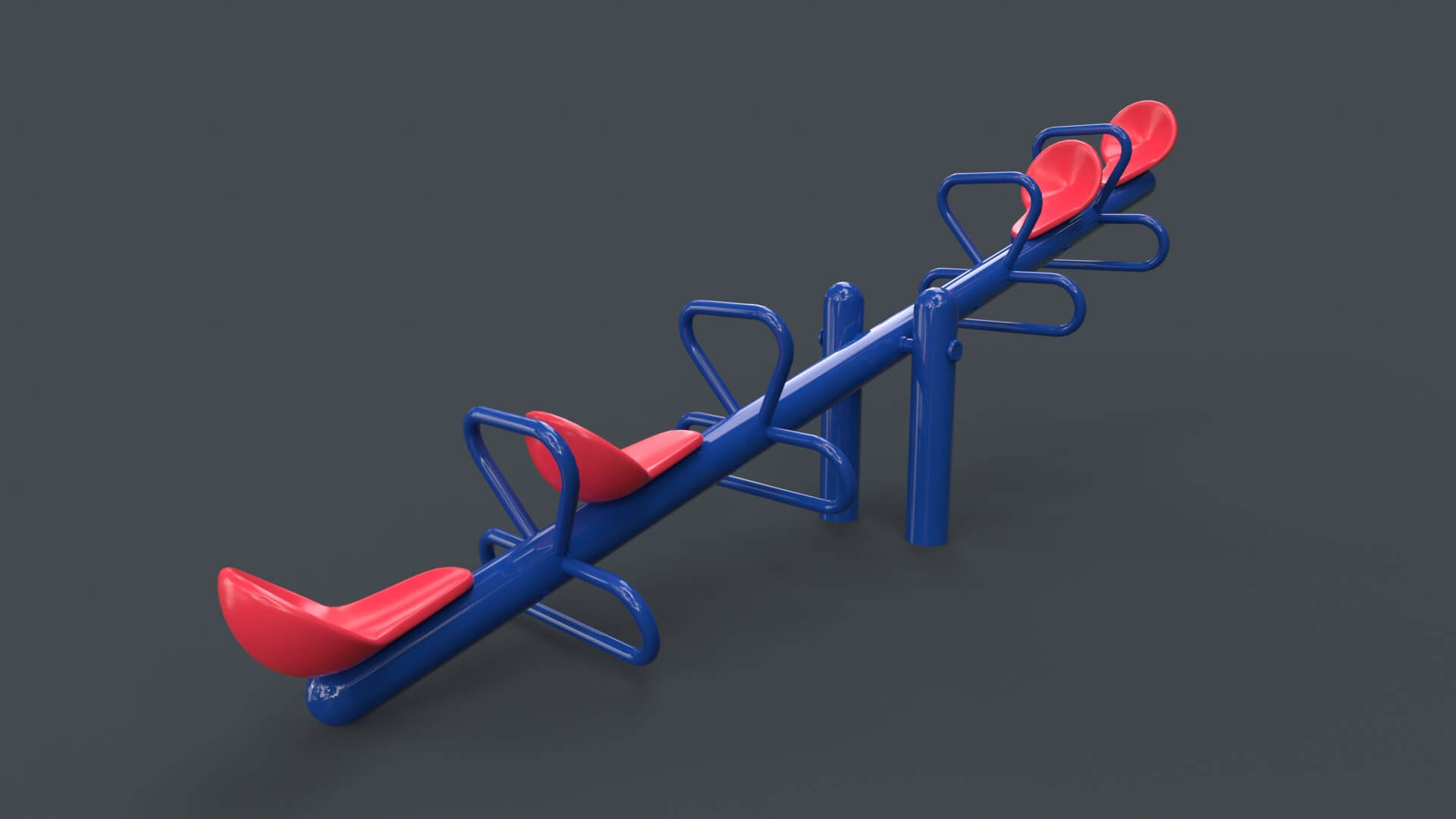 Modular Outdoor See Saw Playground B - 3D Model by PBR Cool