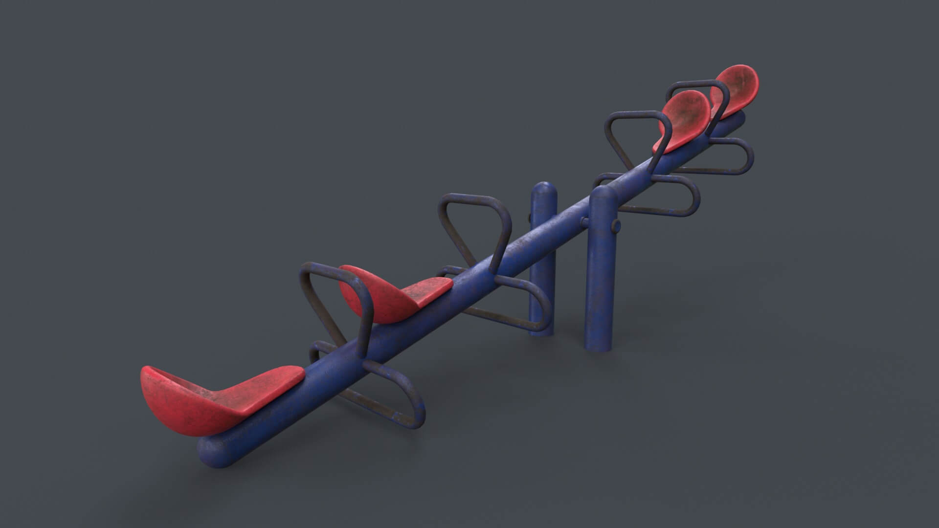 Modular Outdoor See Saw Playground B - 3D Model by PBR Cool