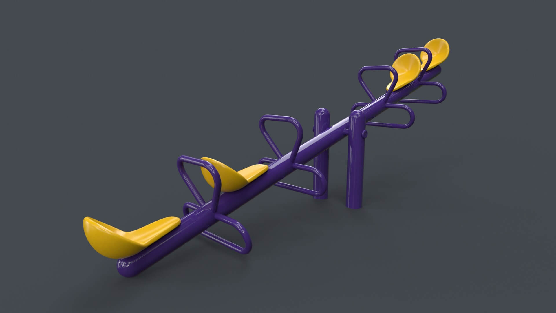 Modular Outdoor See Saw Playground B - 3D Model by PBR Cool