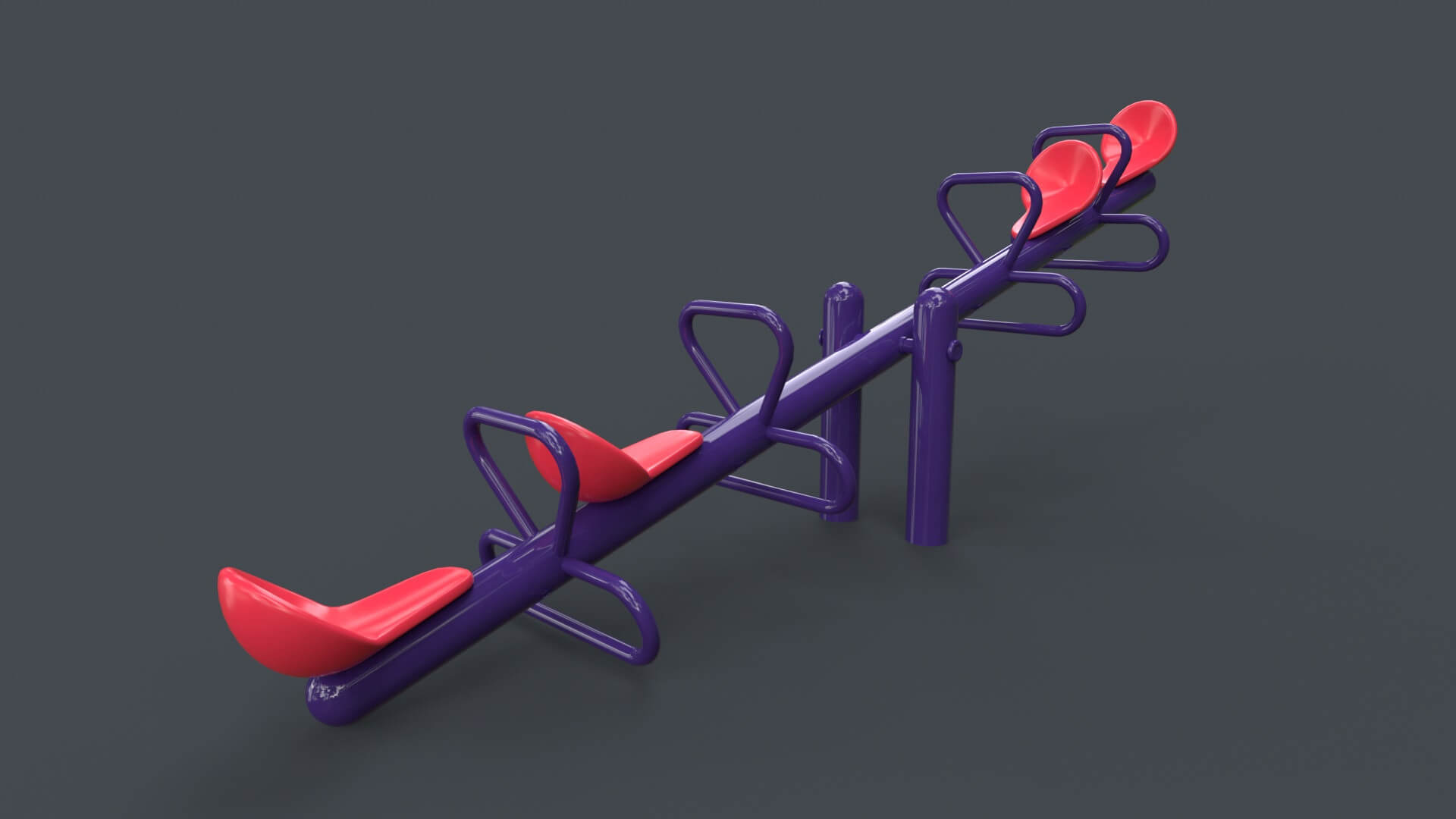 Modular Outdoor See Saw Playground B - 3D Model by PBR Cool