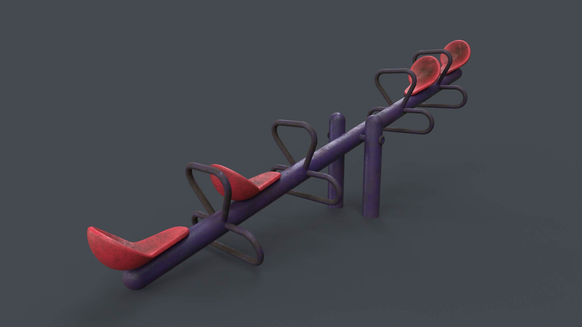 Modular Outdoor See Saw Playground B - 3D Model by PBR Cool