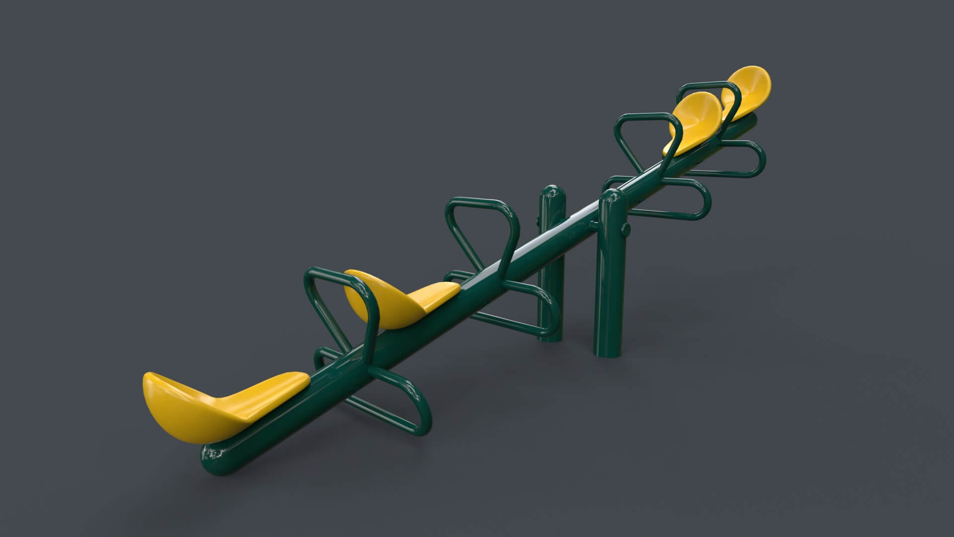 Modular Outdoor See Saw Playground B - 3D Model by PBR Cool
