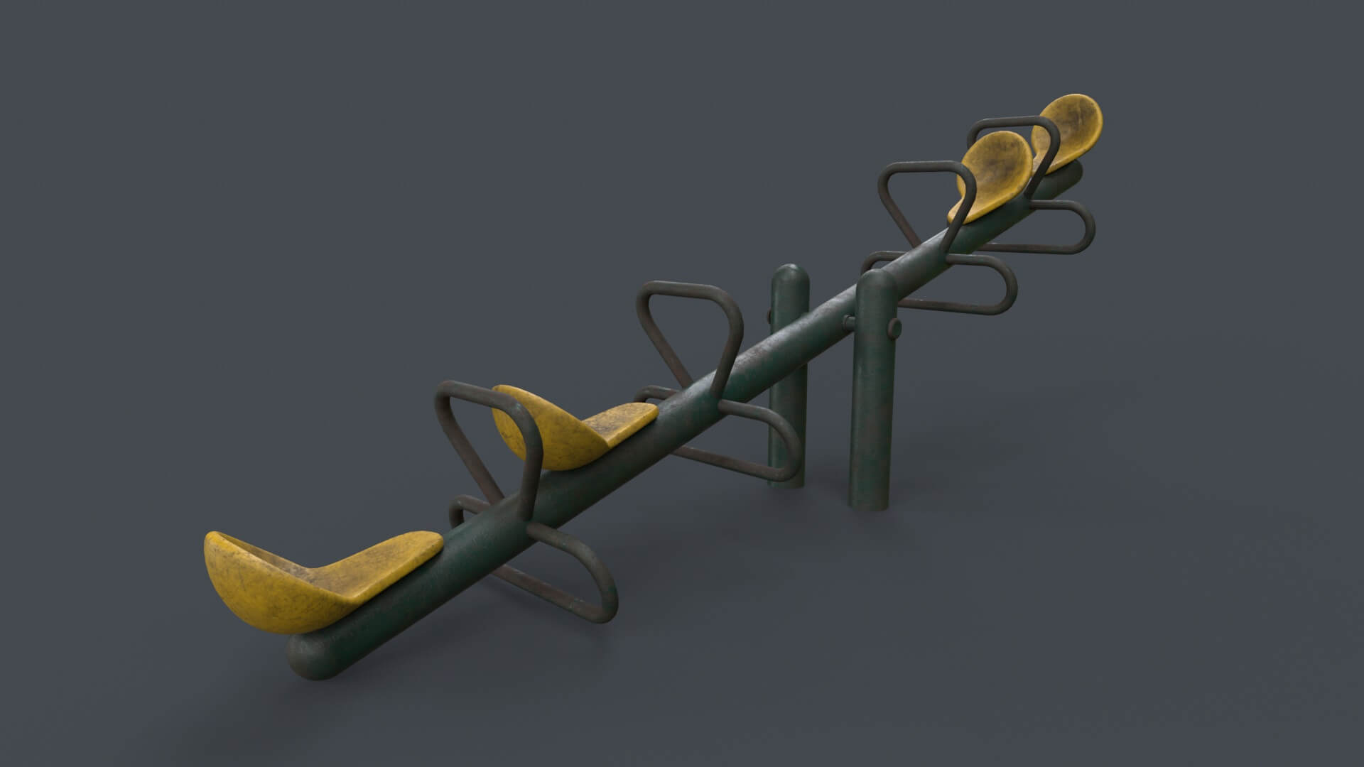 Modular Outdoor See Saw Playground B - 3D Model by PBR Cool