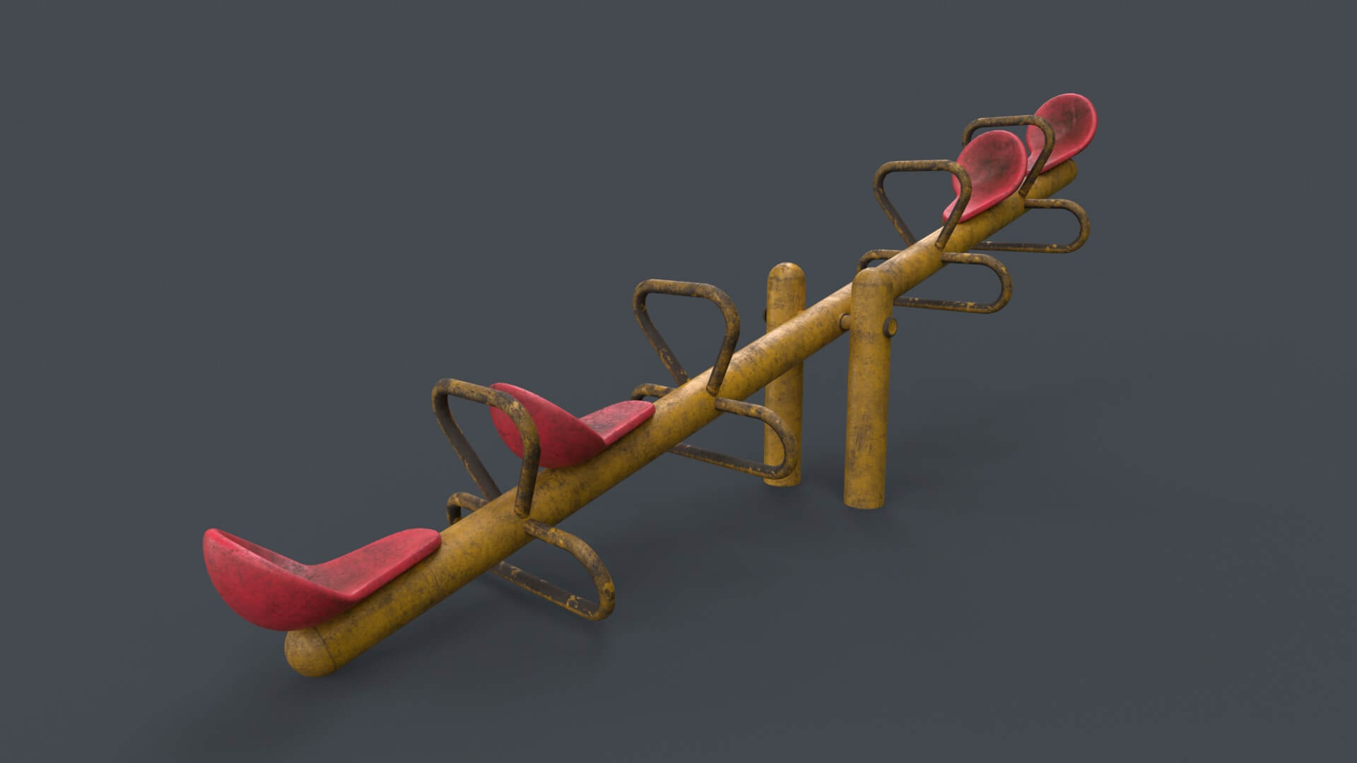 Modular Outdoor See Saw Playground B - 3D Model by PBR Cool