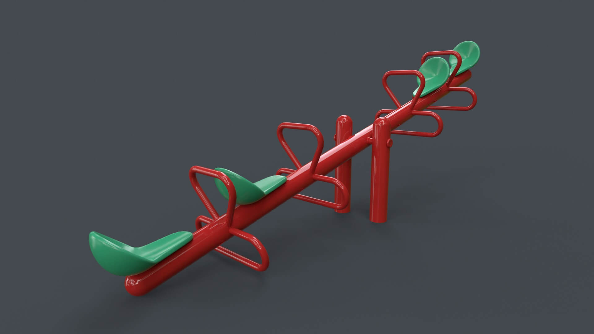 Modular Outdoor See Saw Playground B - 3D Model by PBR Cool