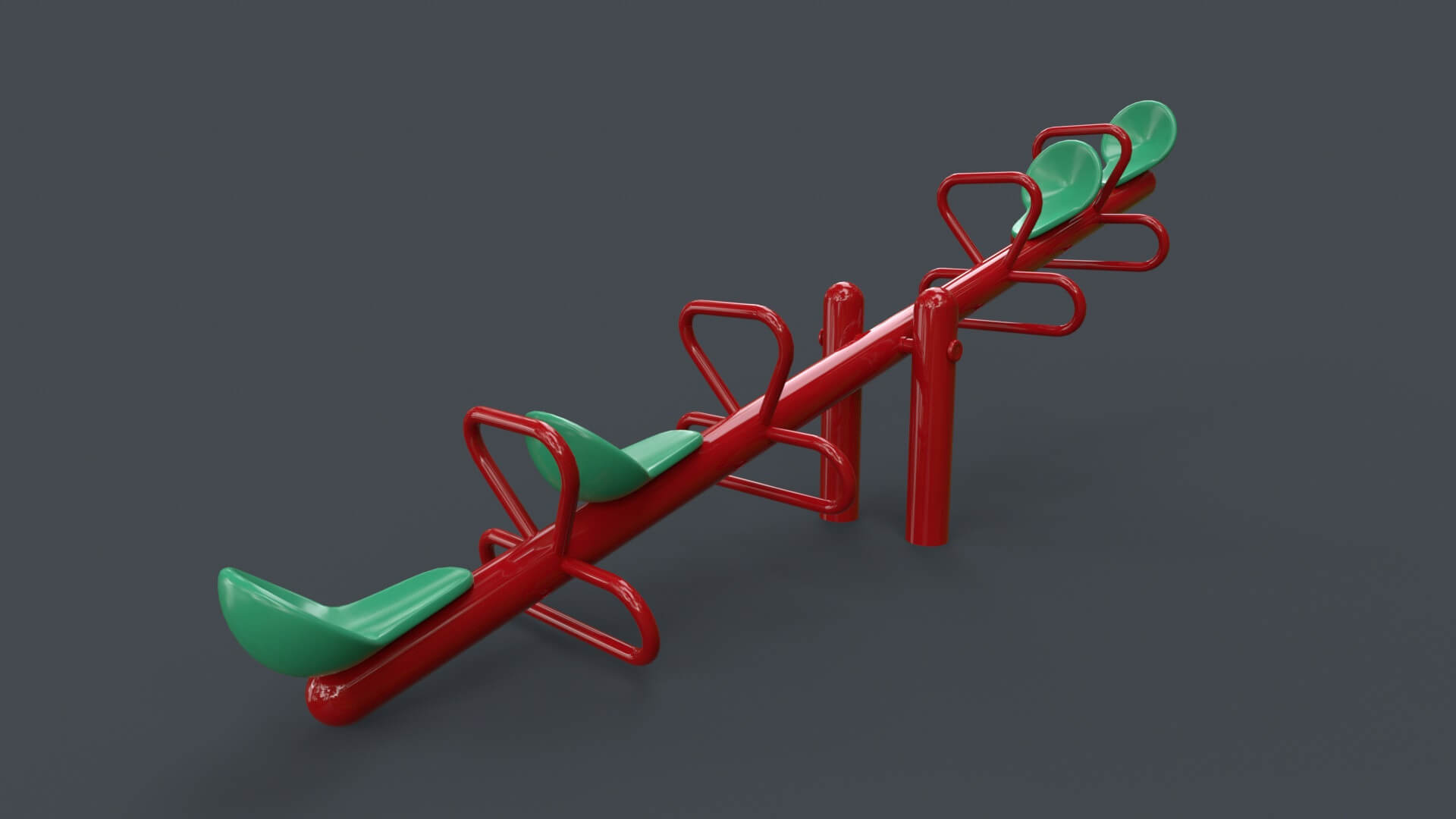 Modular Outdoor See Saw Playground B - 3D Model by PBR Cool