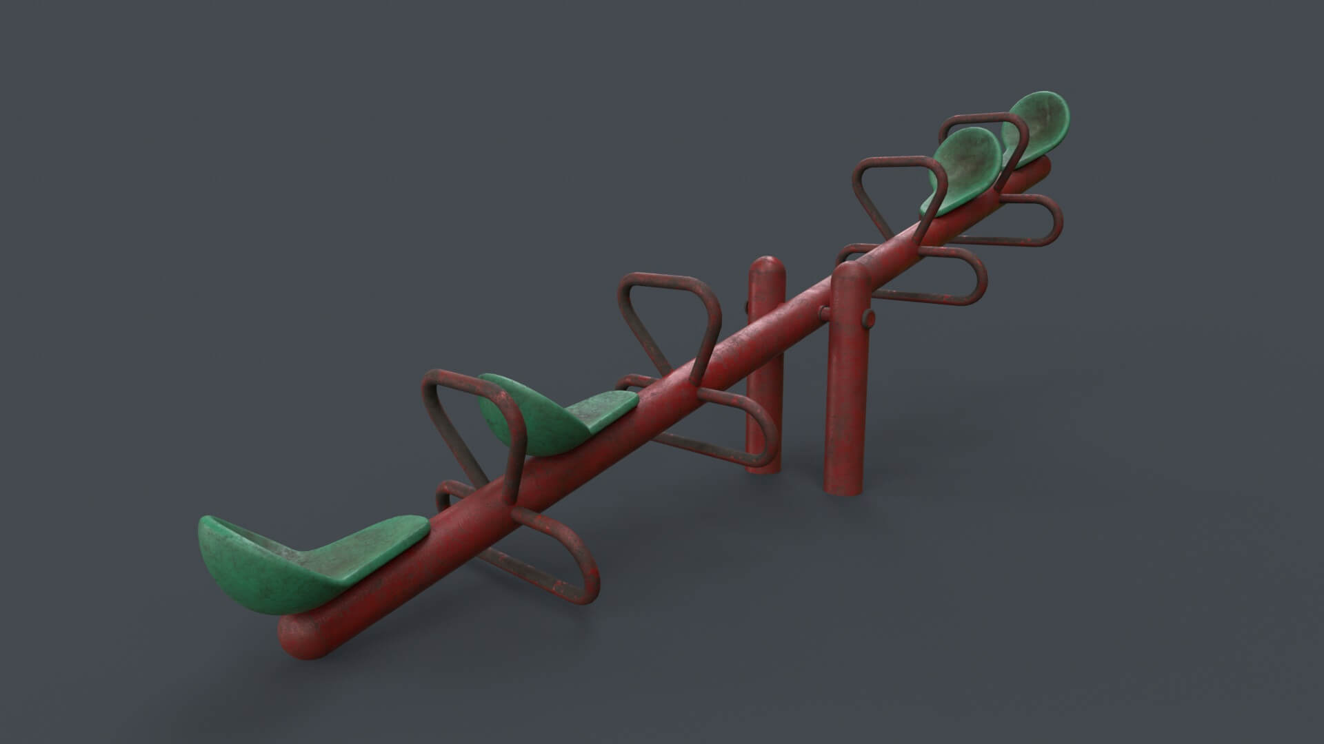 Modular Outdoor See Saw Playground B - 3D Model by PBR Cool